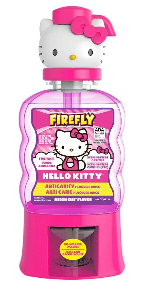 Firefly Hello Kitty Anticavity Fluoride Rinse Melon Kiss Flavor, 16.0 ...