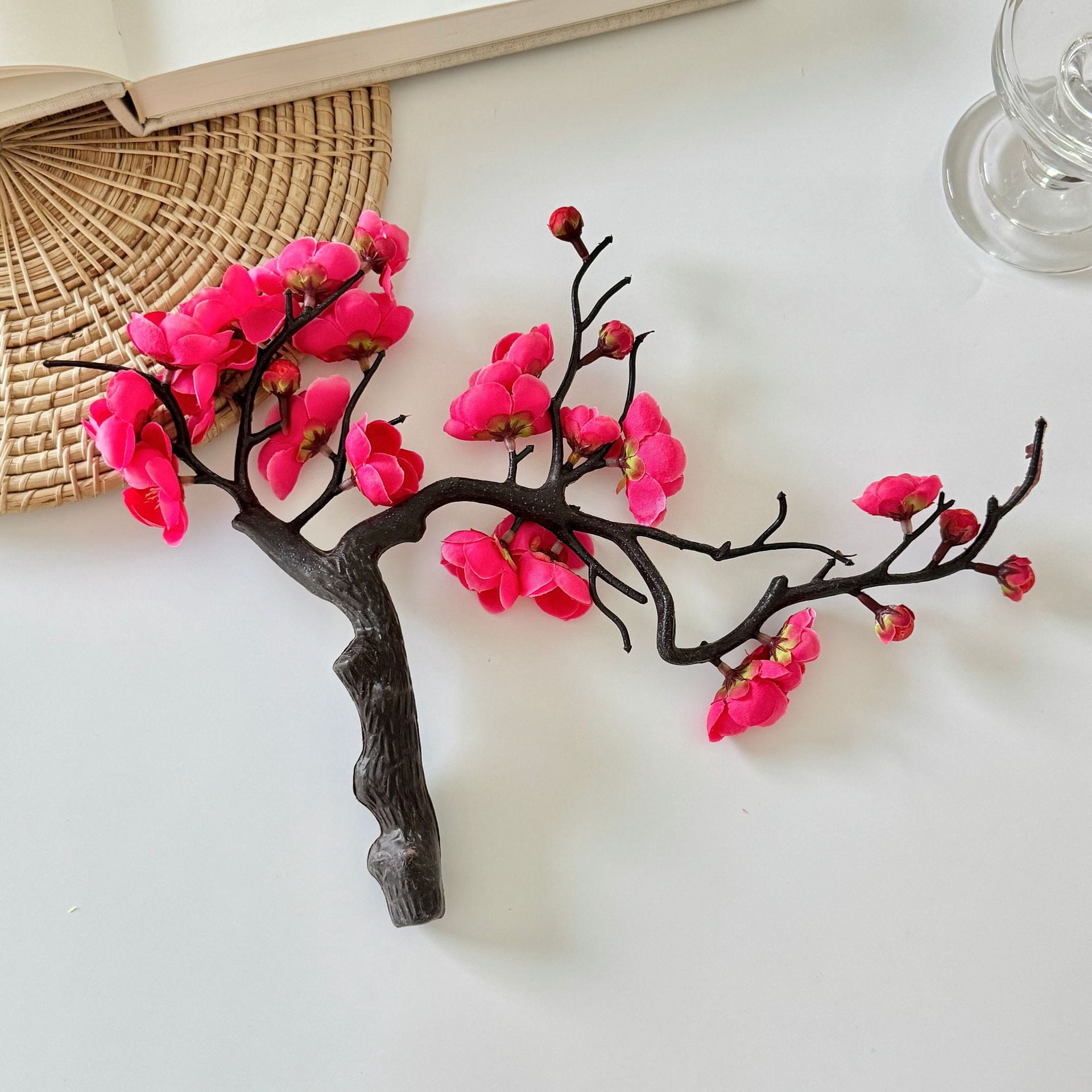 Firefly Hope 1 Bouquet Realistic Silk-Touch Rose Artificial Plum ...