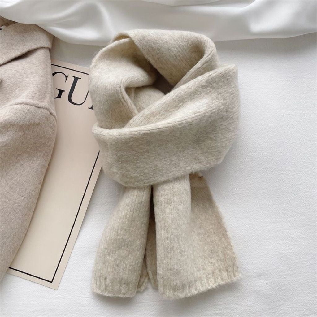 Firefly Hope 1 Pack Beige Knit Scarf 63×8.27IN, Soft Lightweight Cozy ...