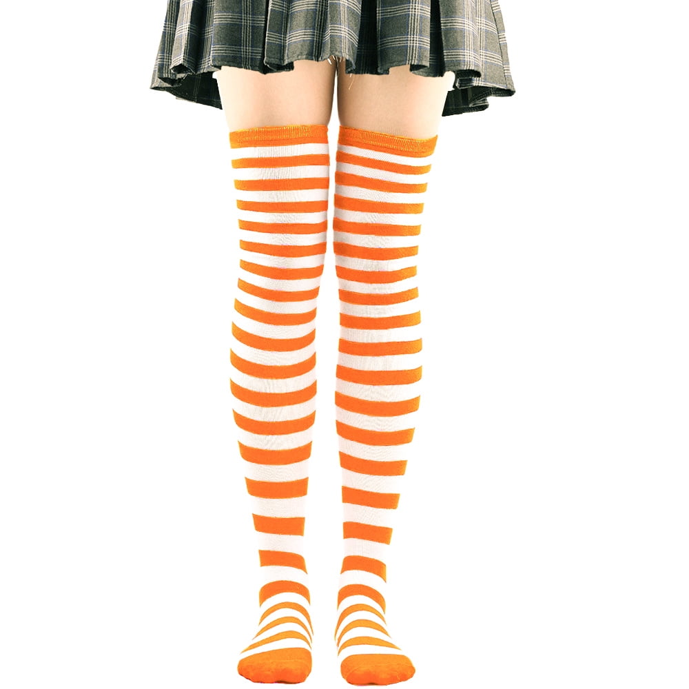 Firefly Hope 1 Pairs Striped Over-the-Knee & Knee-High Socks, Thigh ...