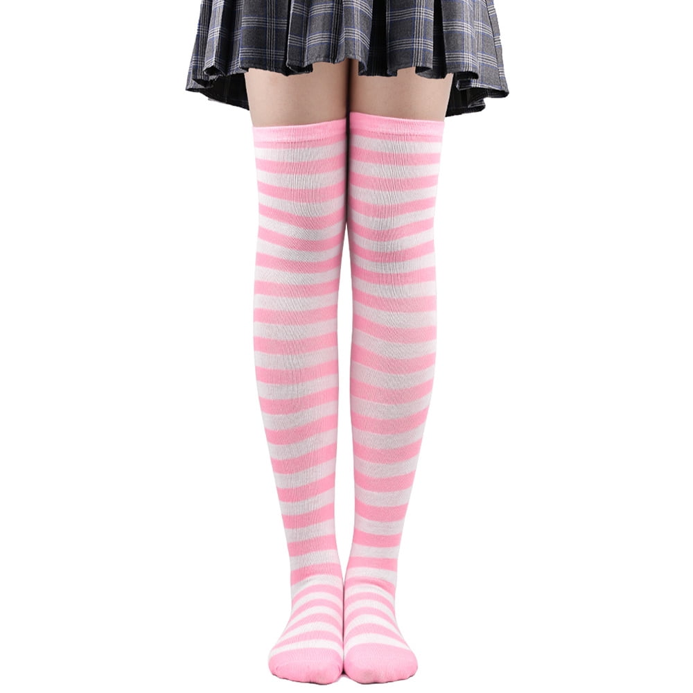 Firefly Hope 1 Pairs Striped Over-the-Knee & Knee-High Socks, Thigh ...