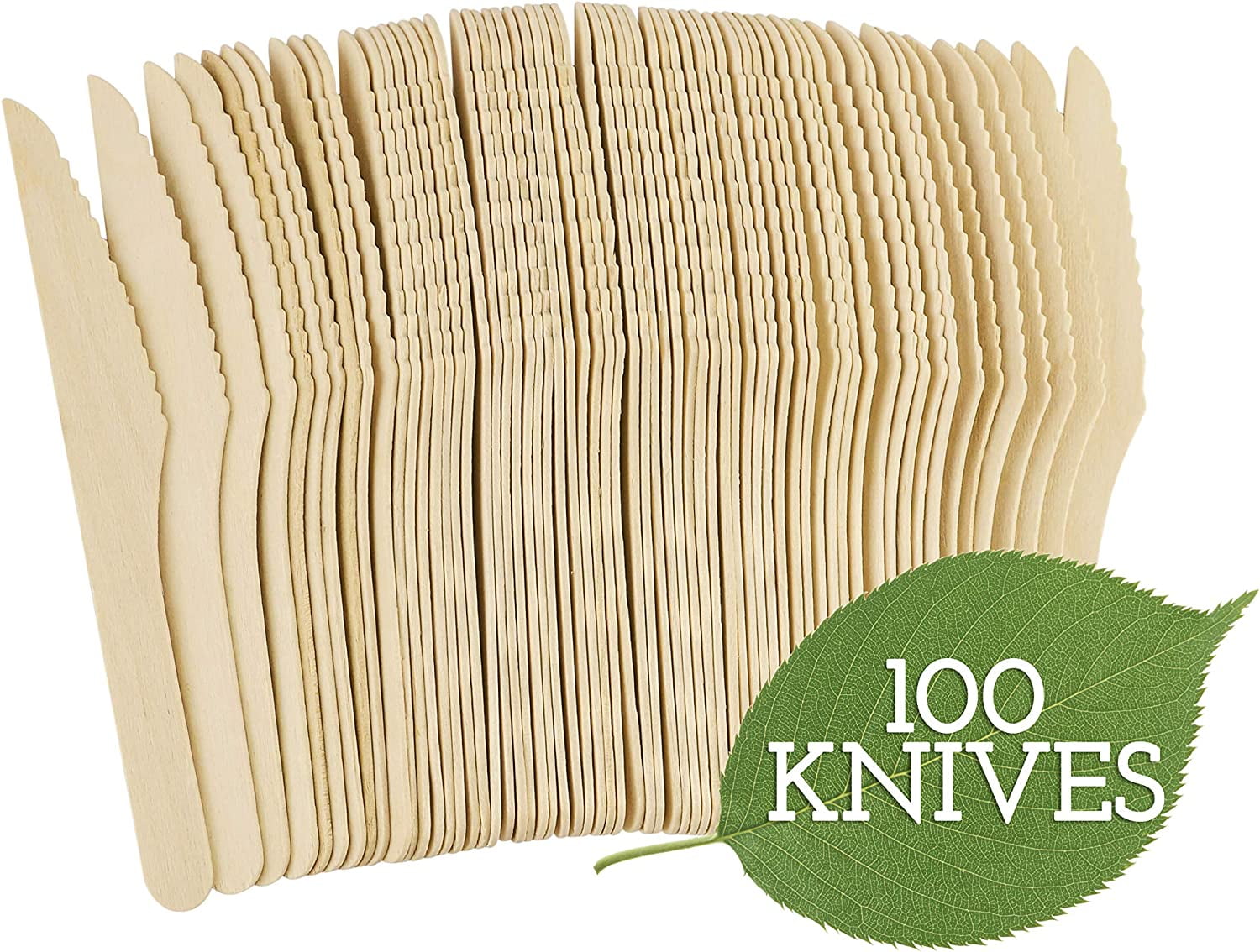 Firefly Hope 100-Count Disposable Wooden Knives, 6" Eco-Conscious ...