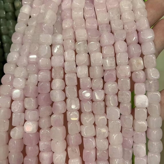 Firefly Hope 100-Piece 7-8mm Natural Smooth Cube Semi-Gemstone Loose ...