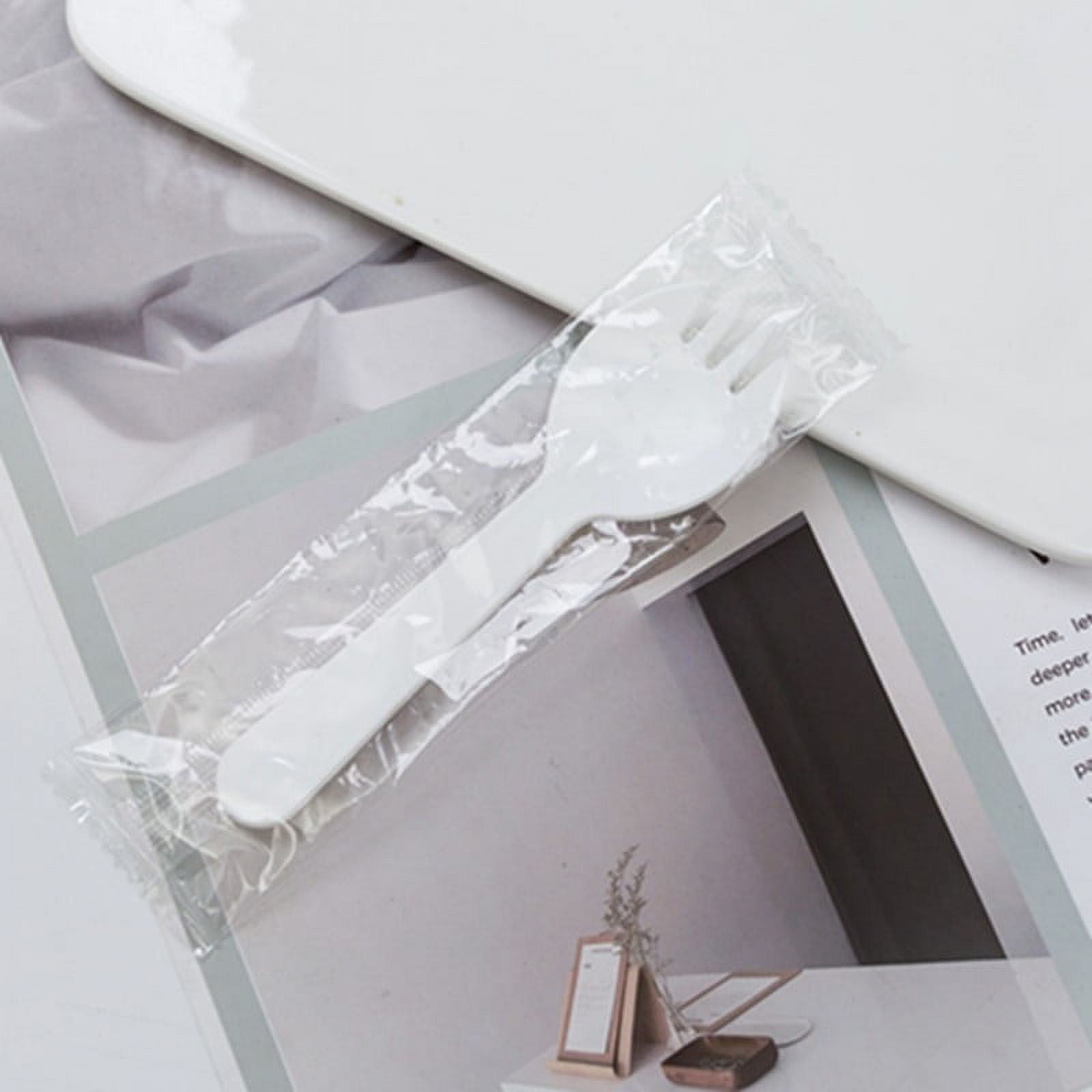 Firefly Hope 100pcs Heavy Duty Disposable Sporks, Individually Wrapped ...