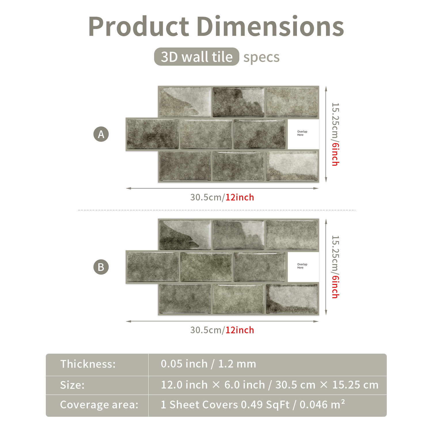 Firefly Hope 12-Sheet 6"×12" Peel and Stick Subway Tiles, Waterproof ...