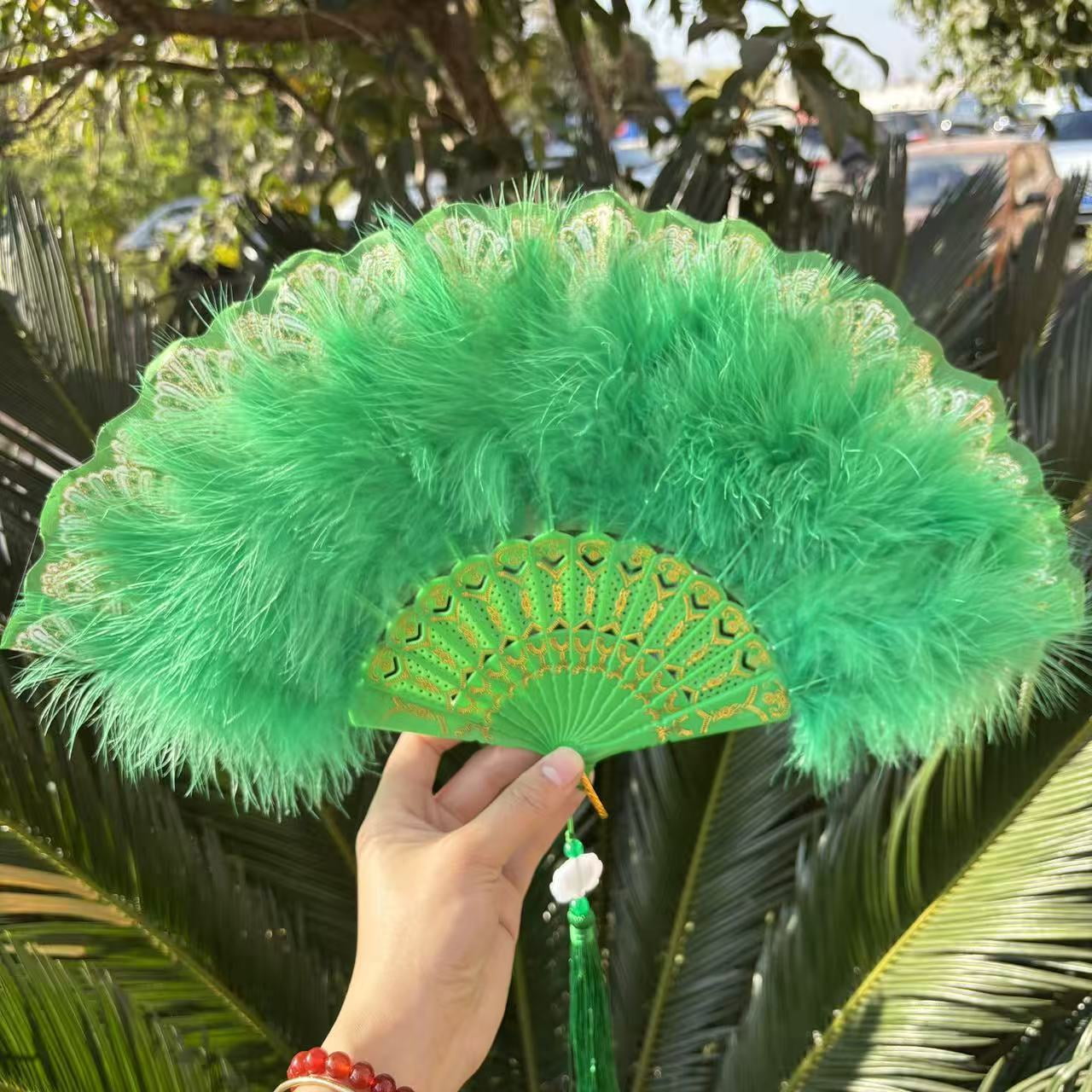 Firefly Hope 1920s Vintage Chinese Embroidered Flower Marabou Feather ...