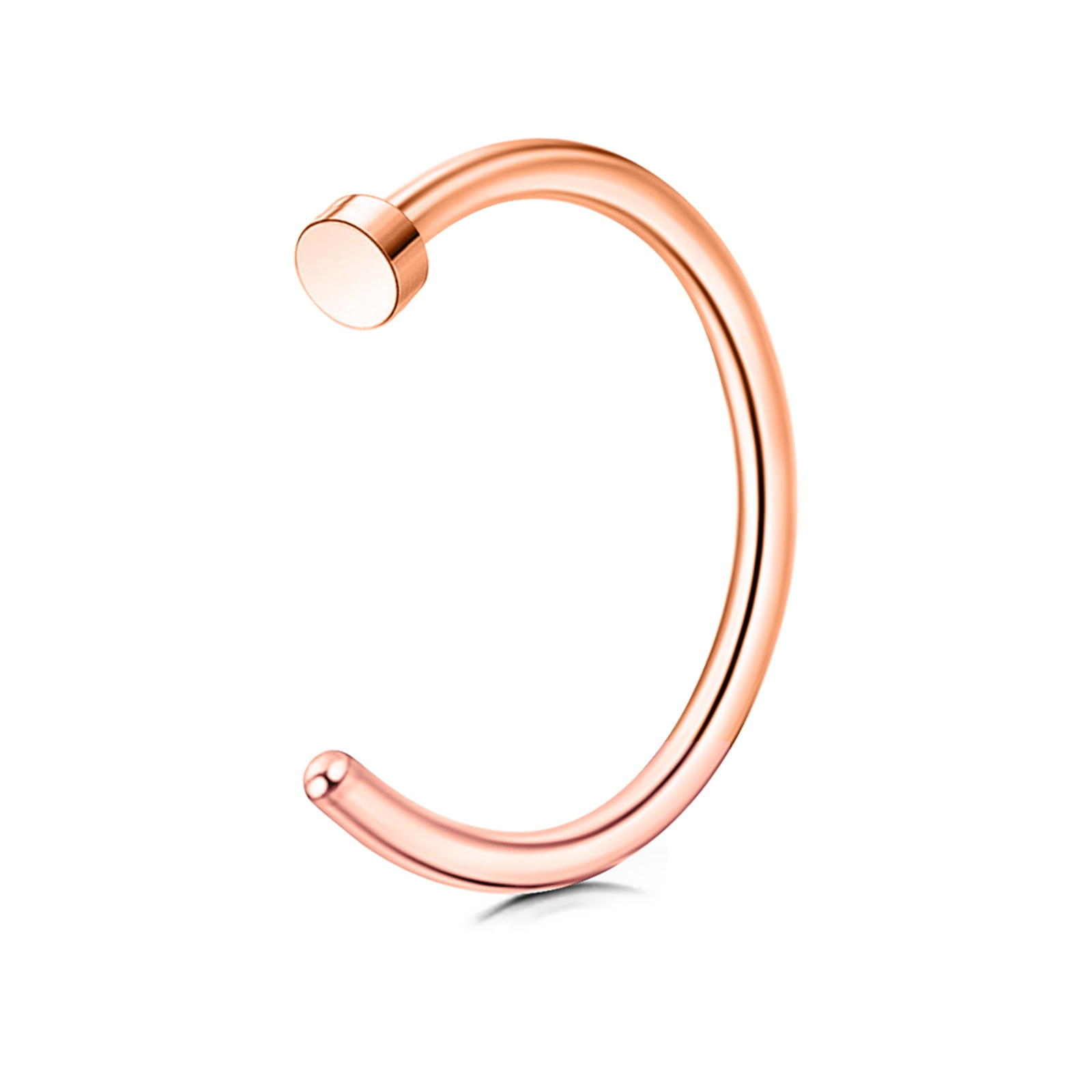 Firefly Hope 2 pcs Unisex Surgical Titanium Steel Open Nose Ring Hoop ...