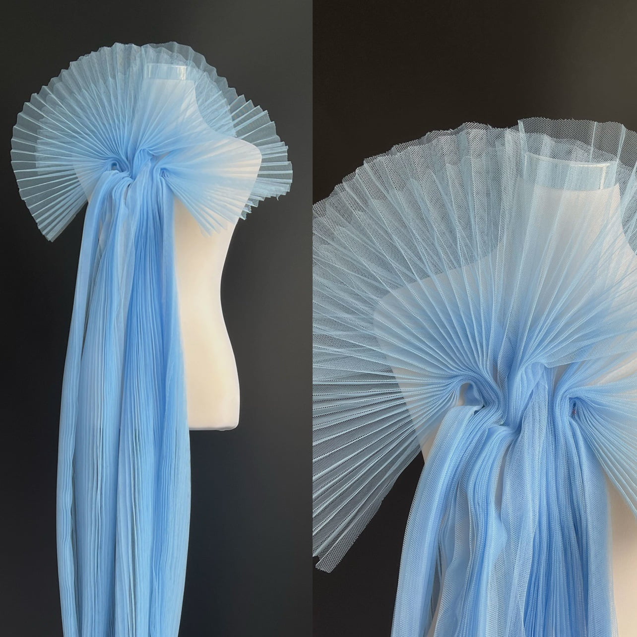 Firefly Hope 3.28 Yards*63in Wide Ruffled & Pleated Lace Trim, Delicate ...