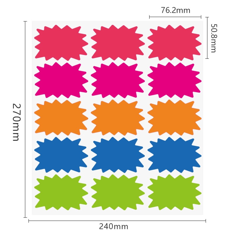 Firefly Hope 300 Pcs 2"x3" Removable Garage Sale Stickers, Yard Sale ...