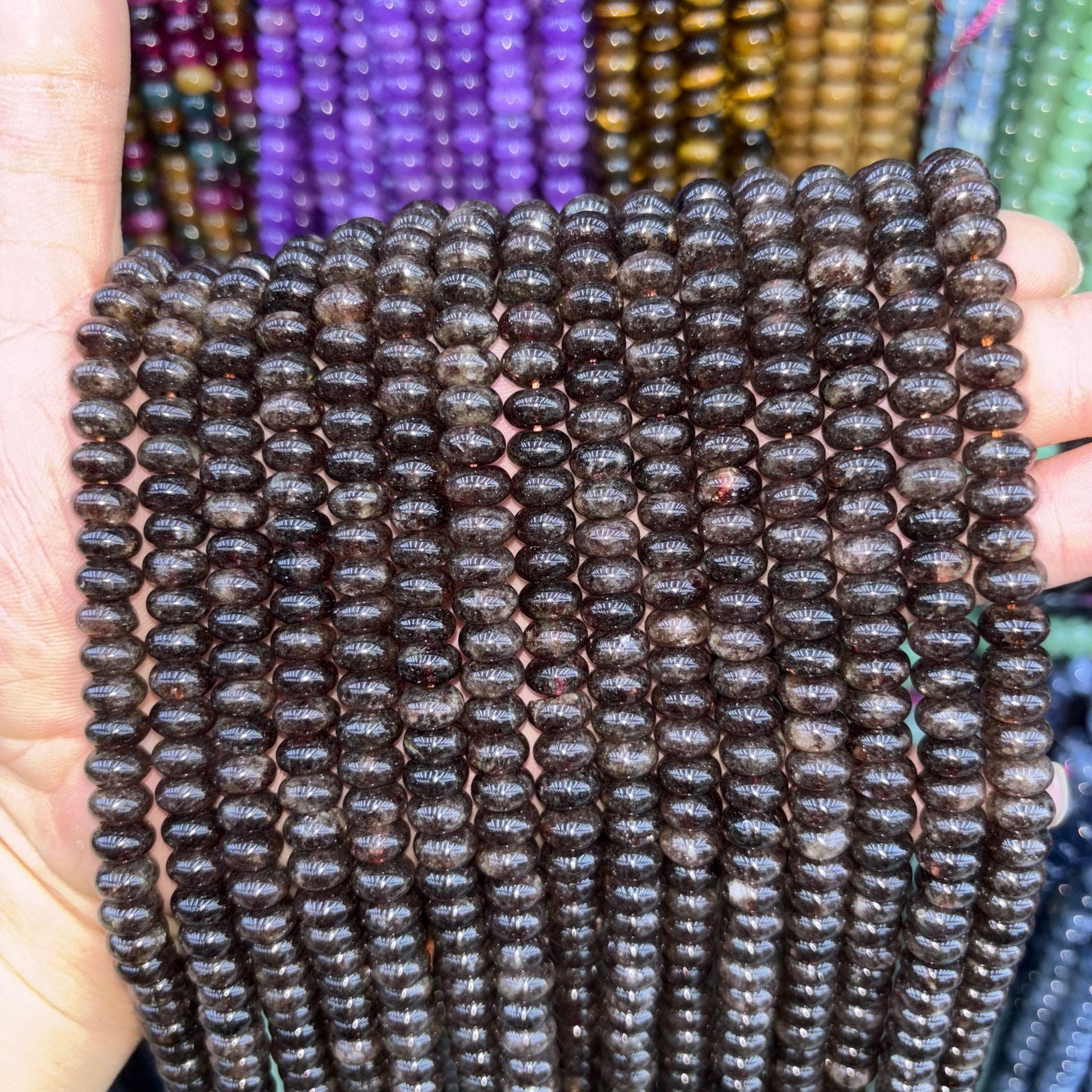 Firefly Hope 5×8mm 1 Strand 15" Natural Semi-Precious Gemstone Rondelle ...