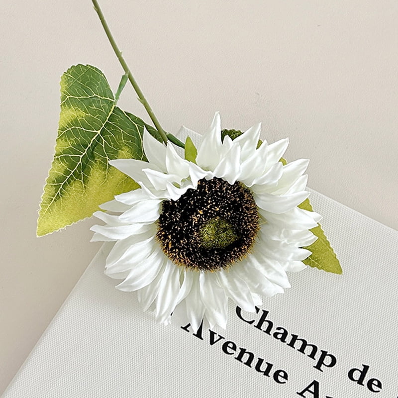 Firefly Hope 6-Pack Lifelike Silk-Touch Fake Sunflowers with Stems ...