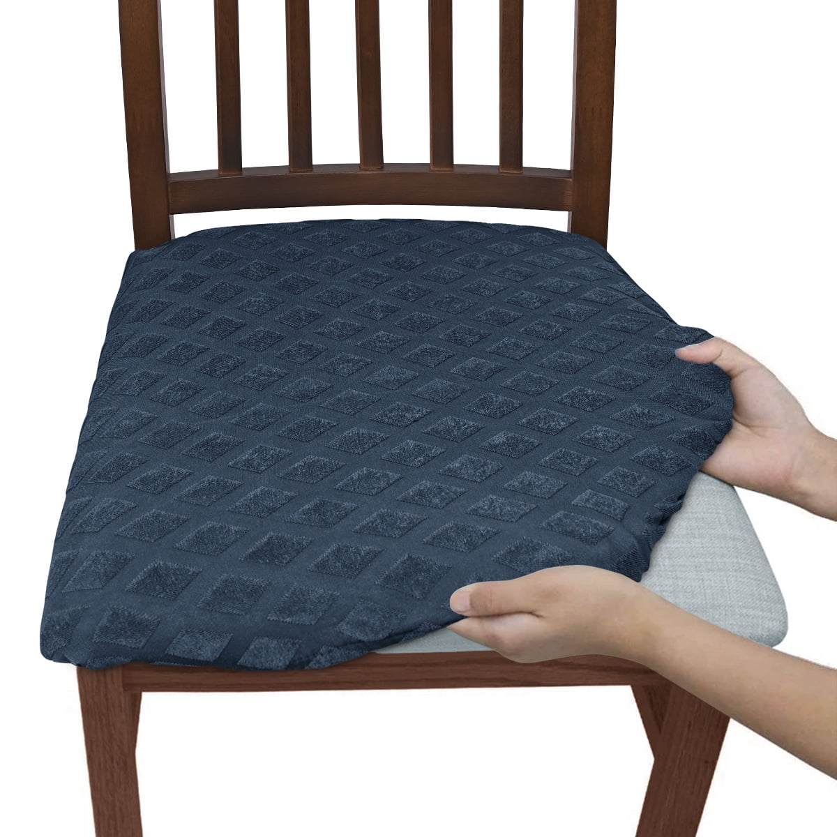 Firefly Hope 6 Pcs Rhombus Pattern Stretch-Fit Chair Covers, Universal ...