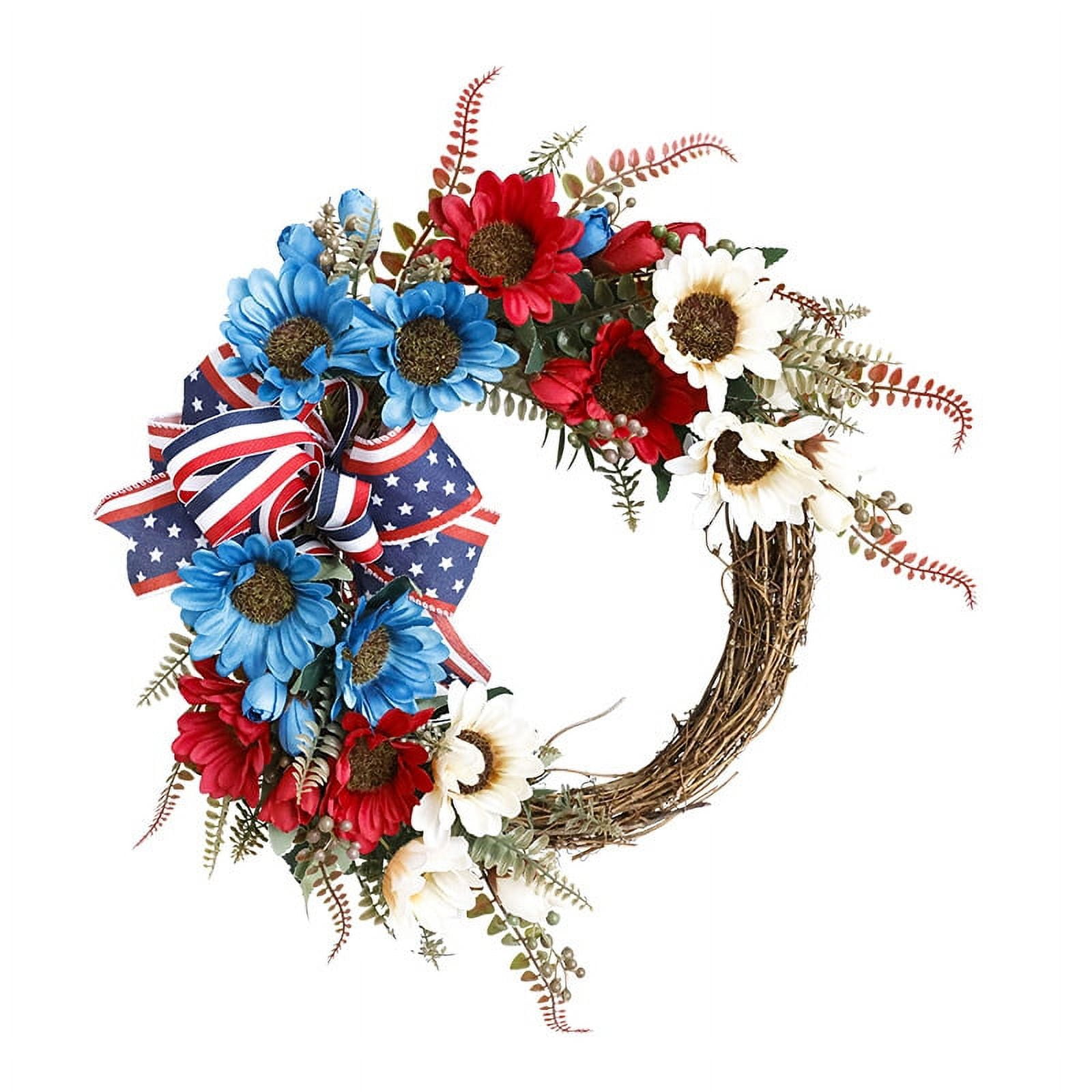 Firefly Hope Independence Day Wreath, Front Door Patriotic Wreath ...