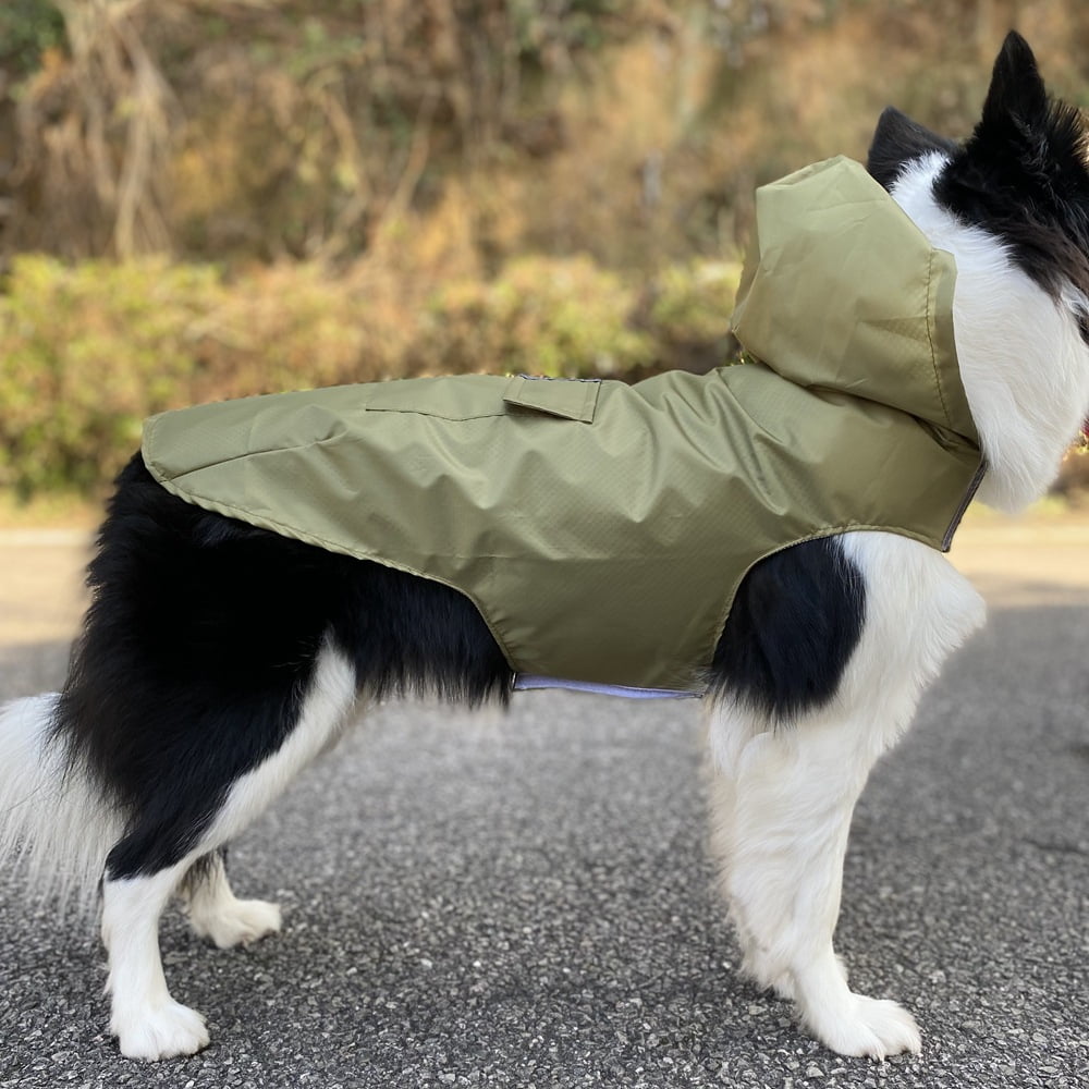 Firefly Hope Lightweight Waterproof Dog Raincoat with Reflective Trim ...