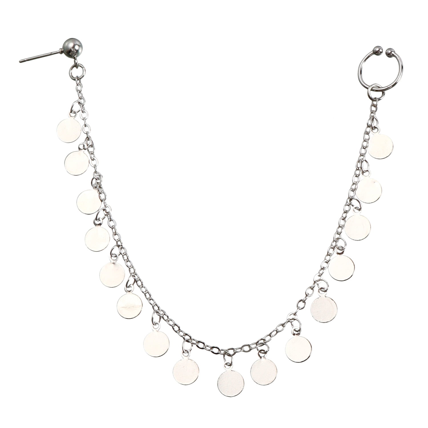 Firefly Hope Non-Piercing Nose Hoop with Ear Chain, Dangle Pendent ...