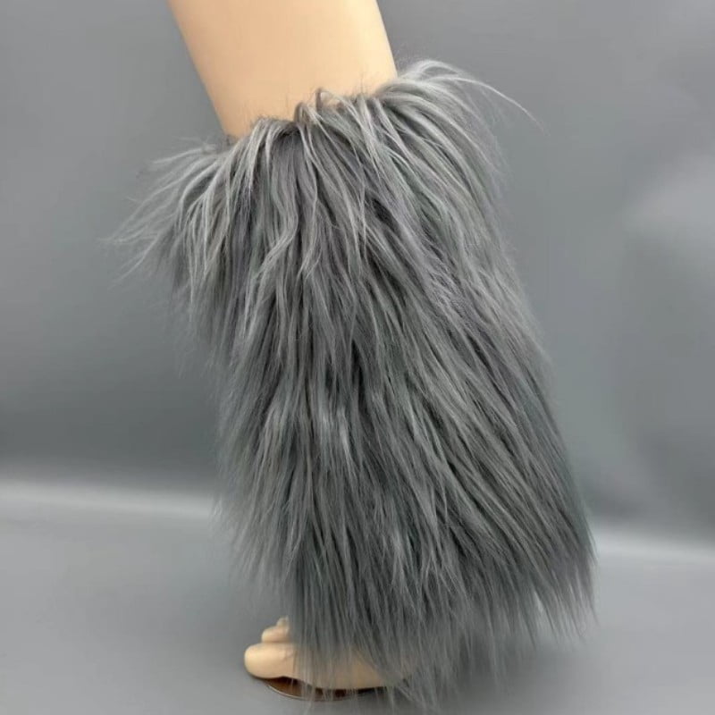 Firefly Hope Women's Faux Fur Fuzzy Leg Warmers & Furry Boot Cuffs ...