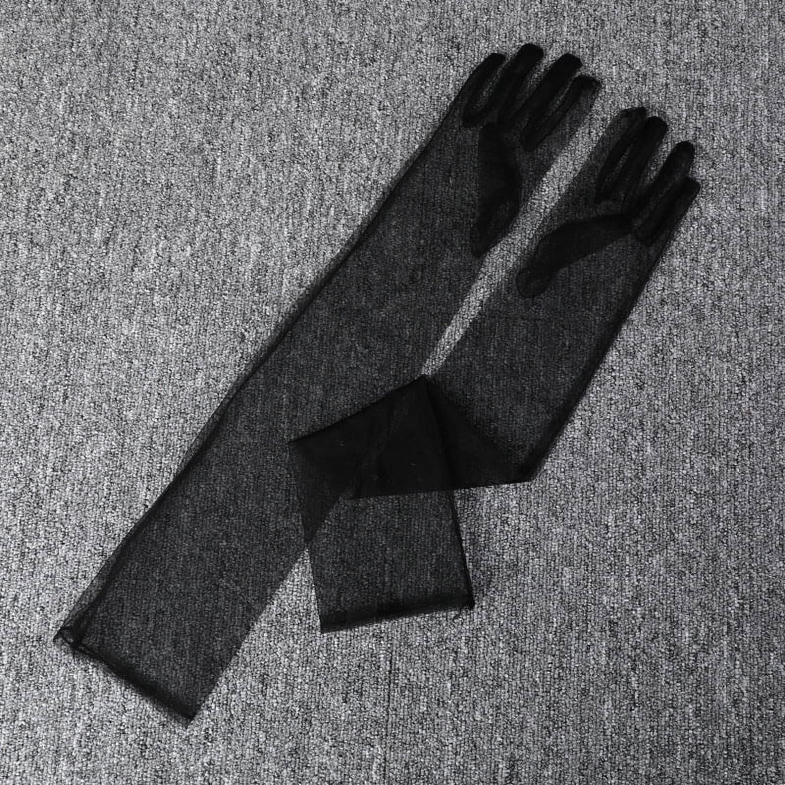 Firefly Hope Women's Super Long Sheer Mesh Tulle Opera Gloves, Sexy ...
