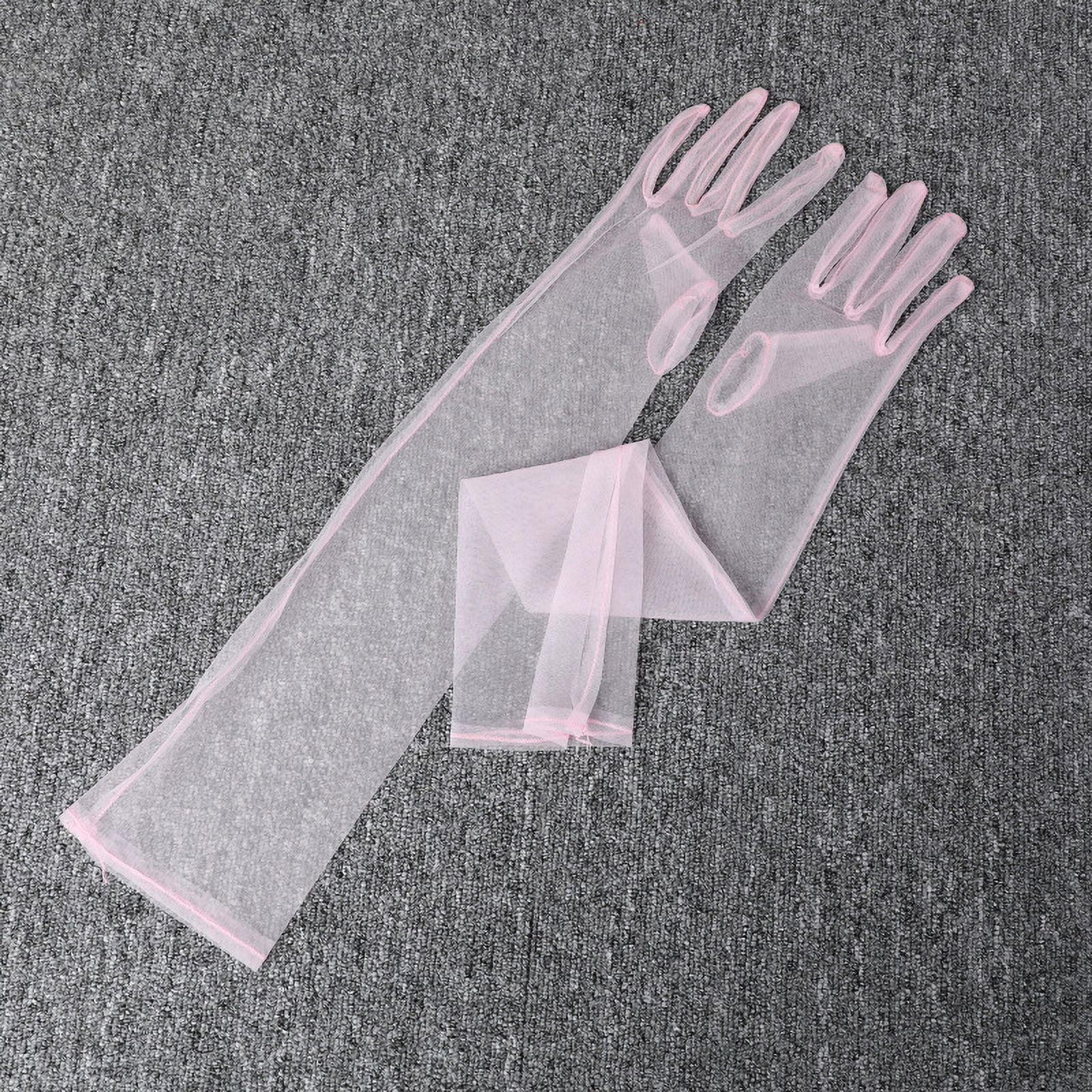 Firefly Hope Women's Super Long Sheer Mesh Tulle Opera Gloves, Sexy ...