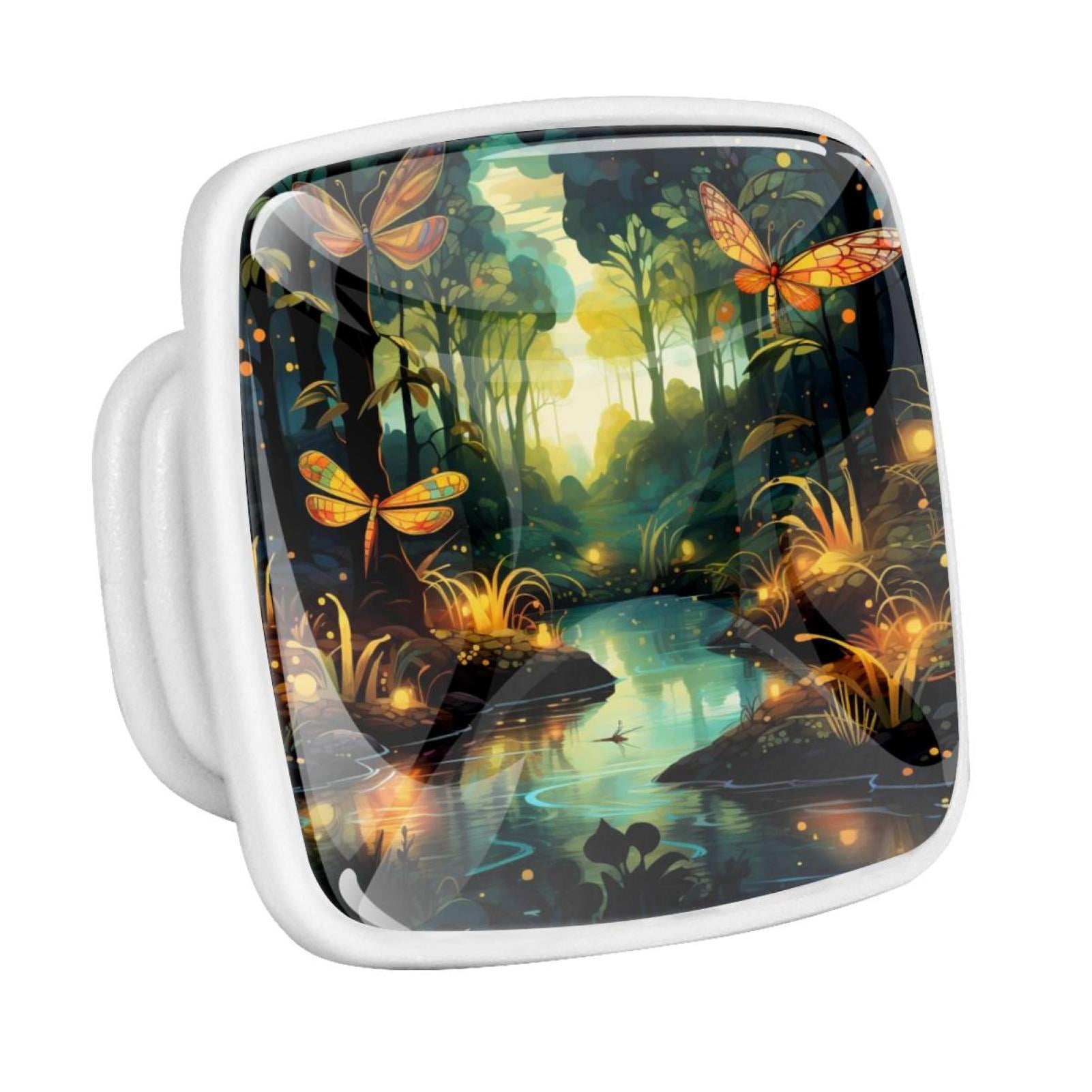 Firefly Insect Fluorescent Drawer Pulls with Screws Square 4-Pack Glow ...