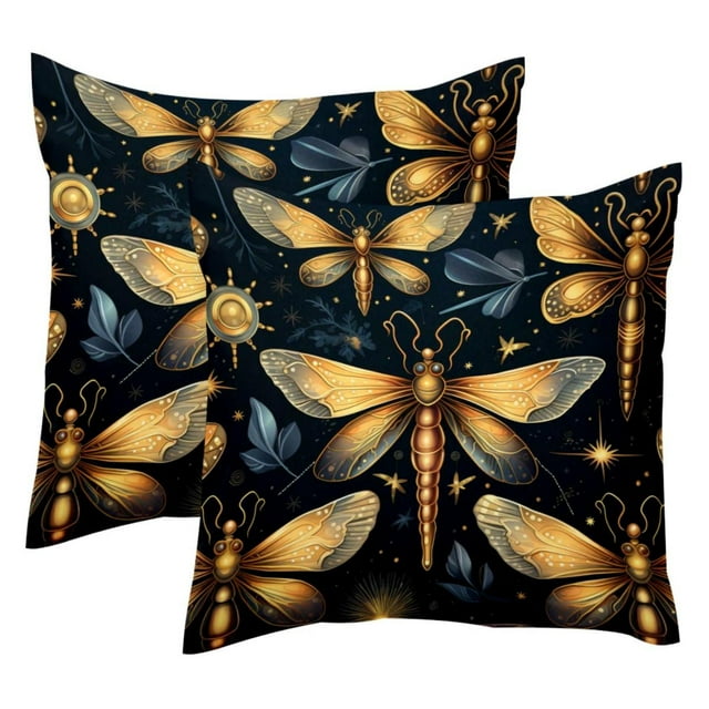 Firefly Insect Luxurious Velvet Throw Pillow Inserts 2PCS Chair Pillow ...