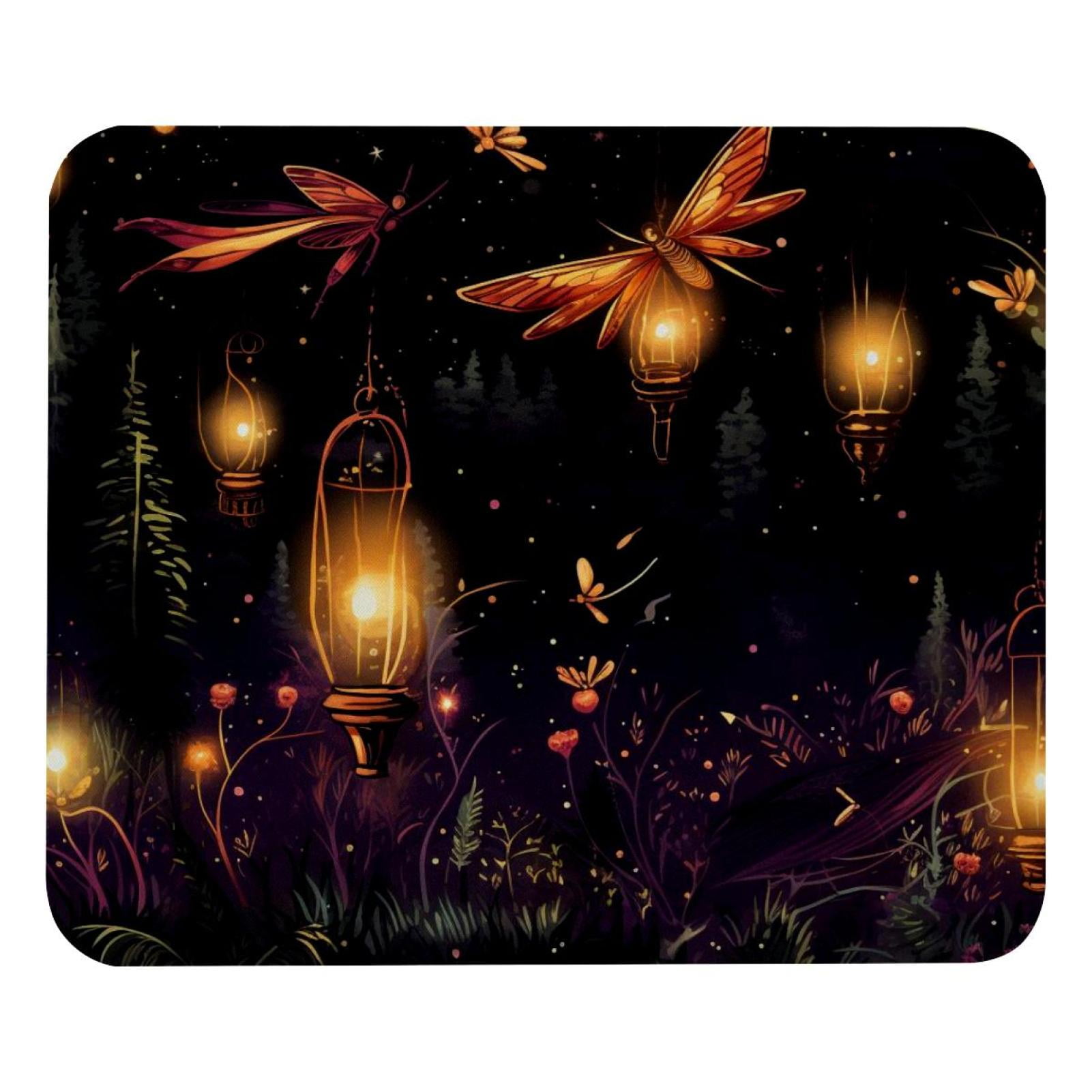 Firefly Insect Pattern Mousepad Square Thickness 2mm Desk Mat Office ...