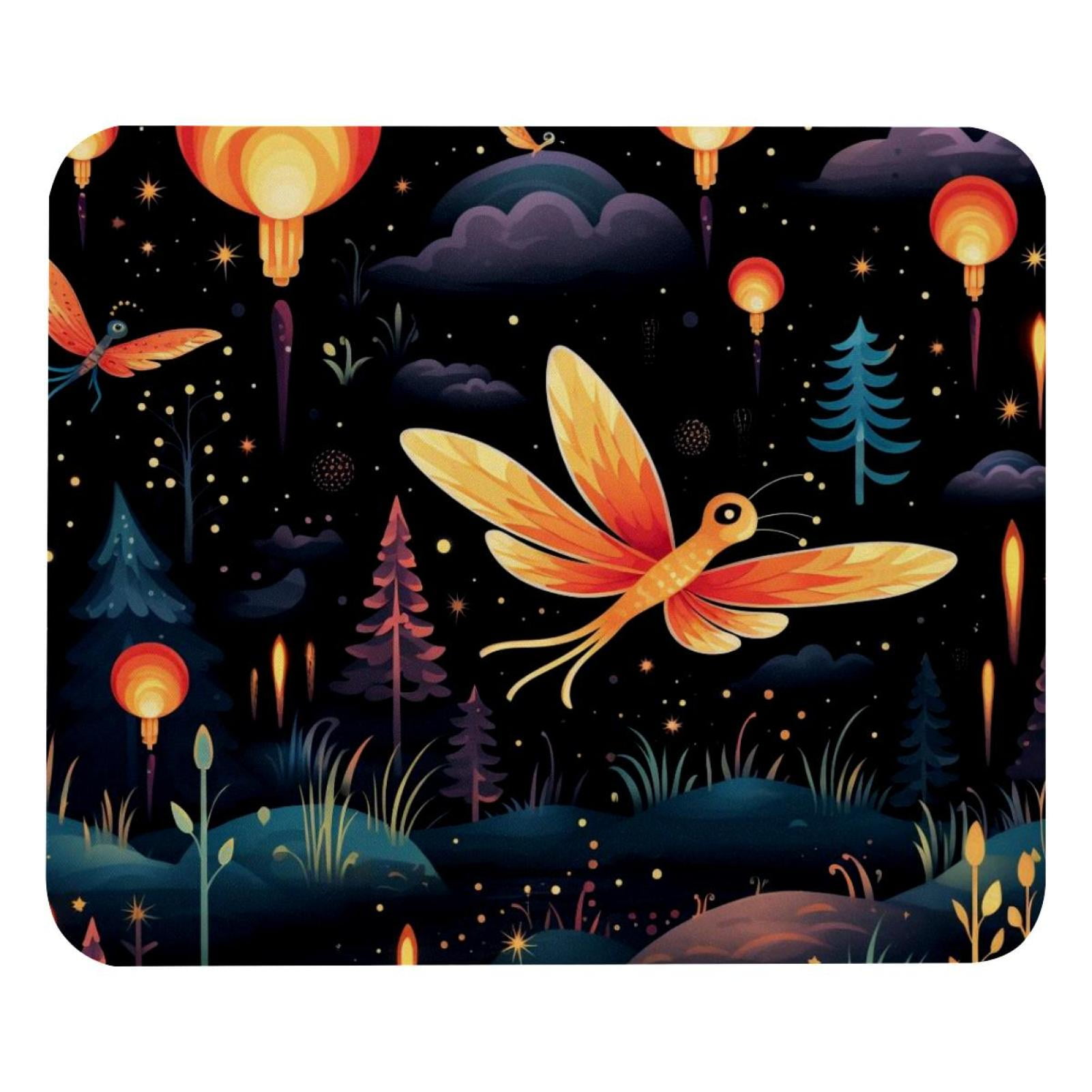 Firefly Insect Pattern Mousepad Square Thickness 2mm Desk Mat Office ...