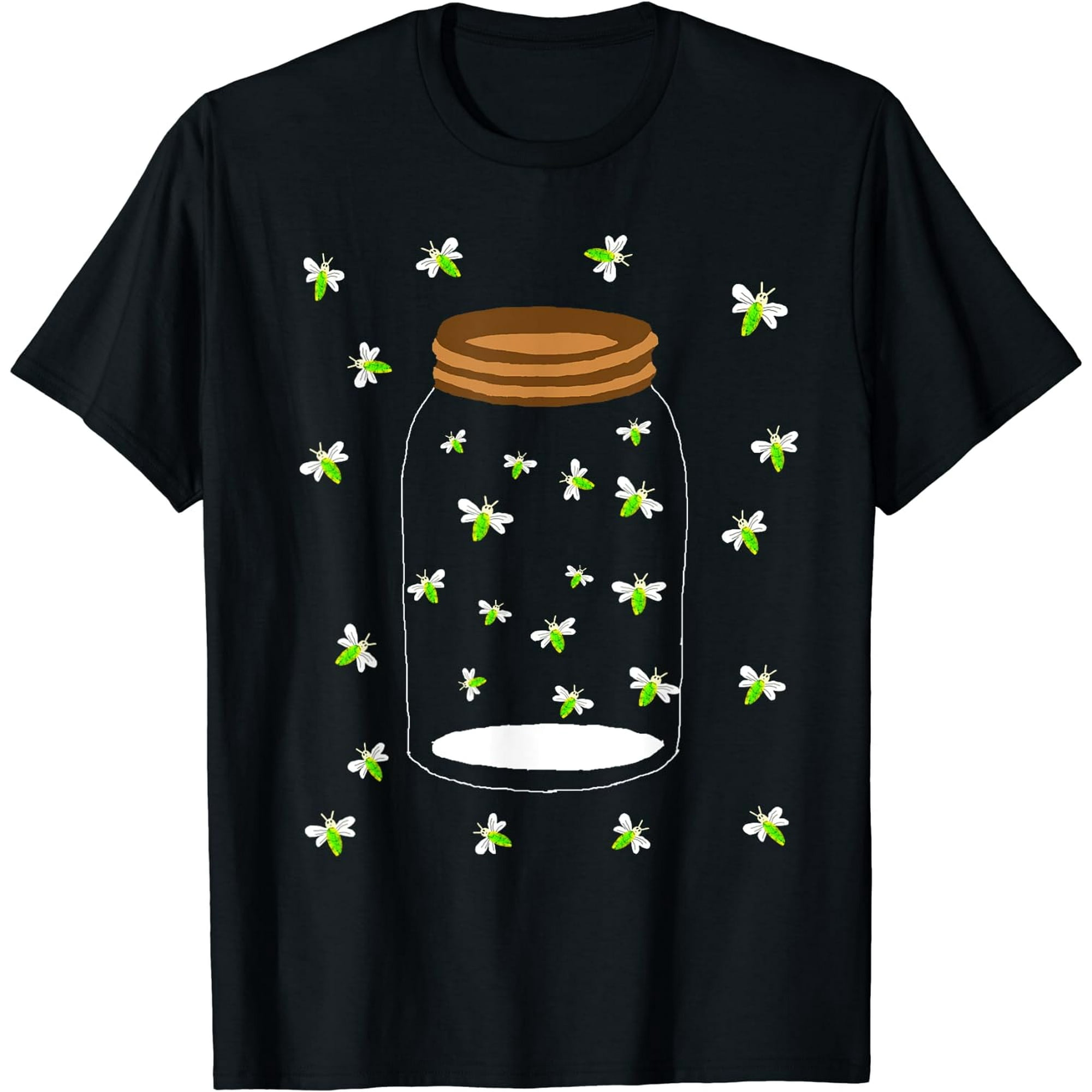 Firefly Jar Graphic T-Shirt | Lightning Bugs Insect Print Tee for ...