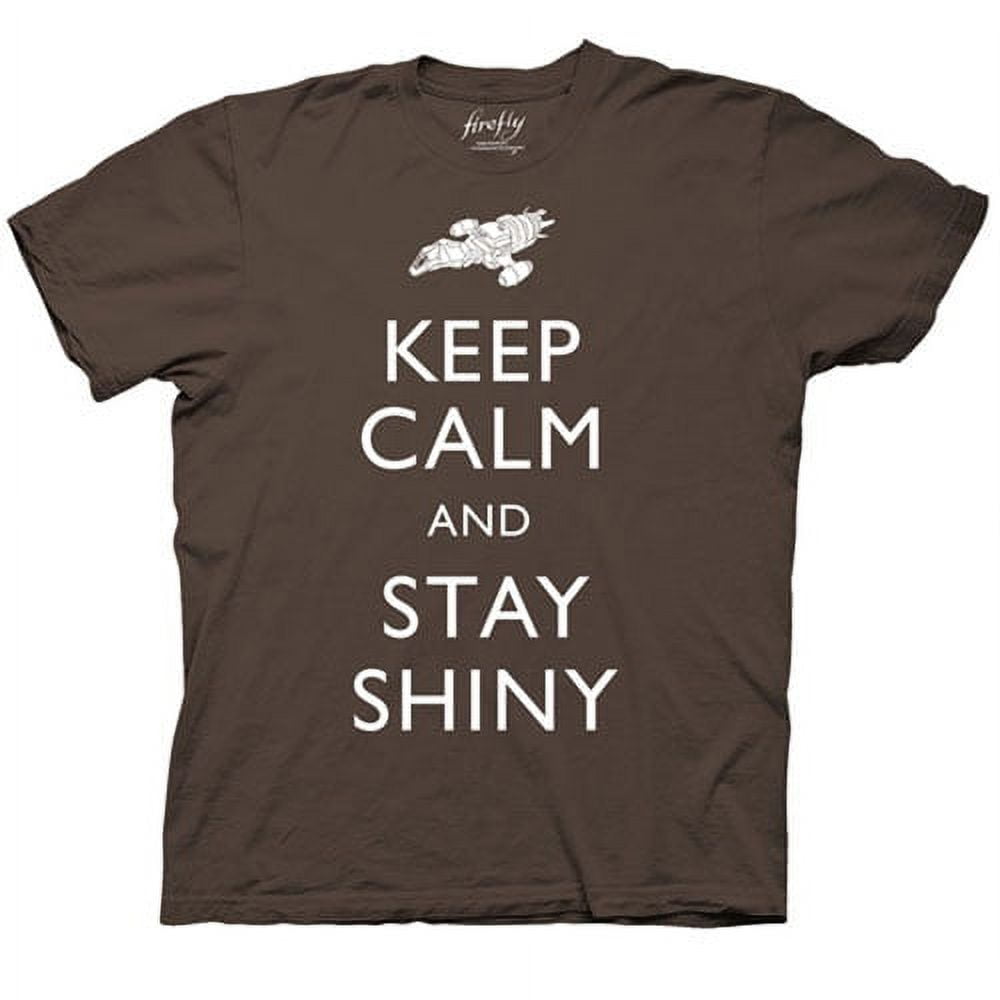 Firefly Keep Calm and Stay Shiny Men's T-Shirt, Brown, Small - Walmart.com