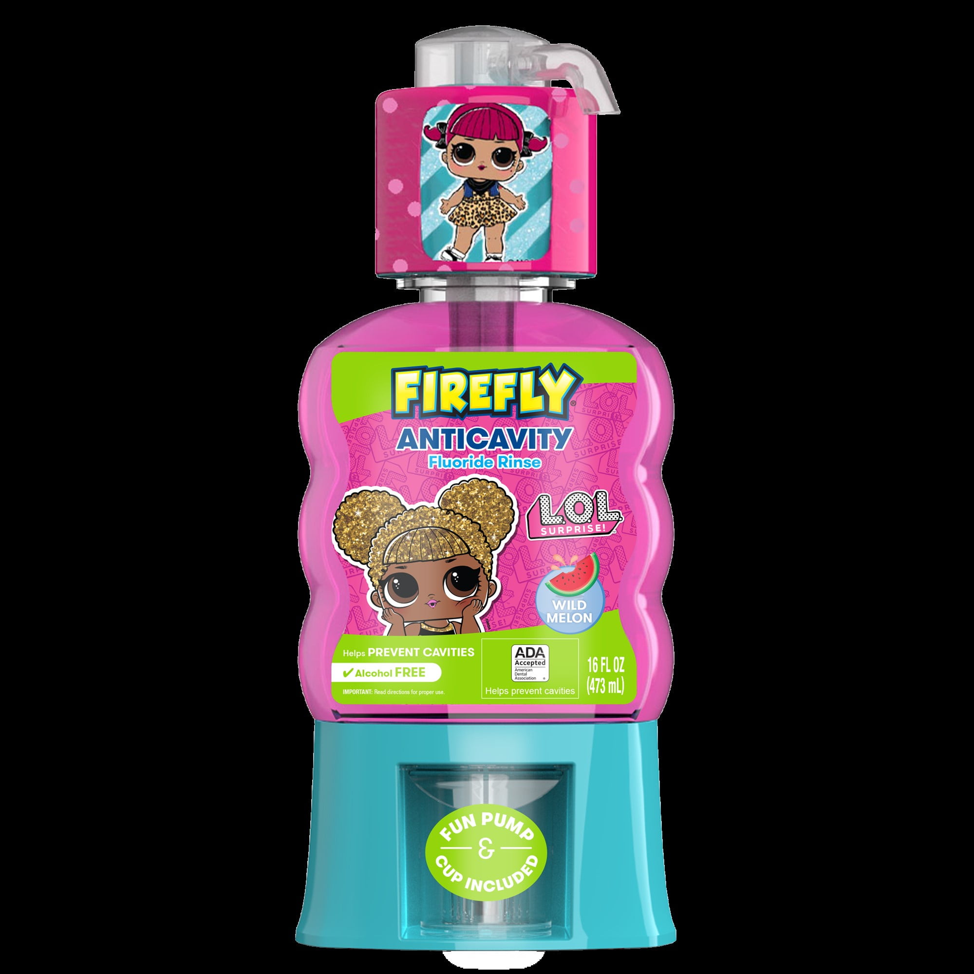 Firefly Kids Anti-Cavity Fluoride Rinse, L.O.L. Surprise!, Alcohol Free ...