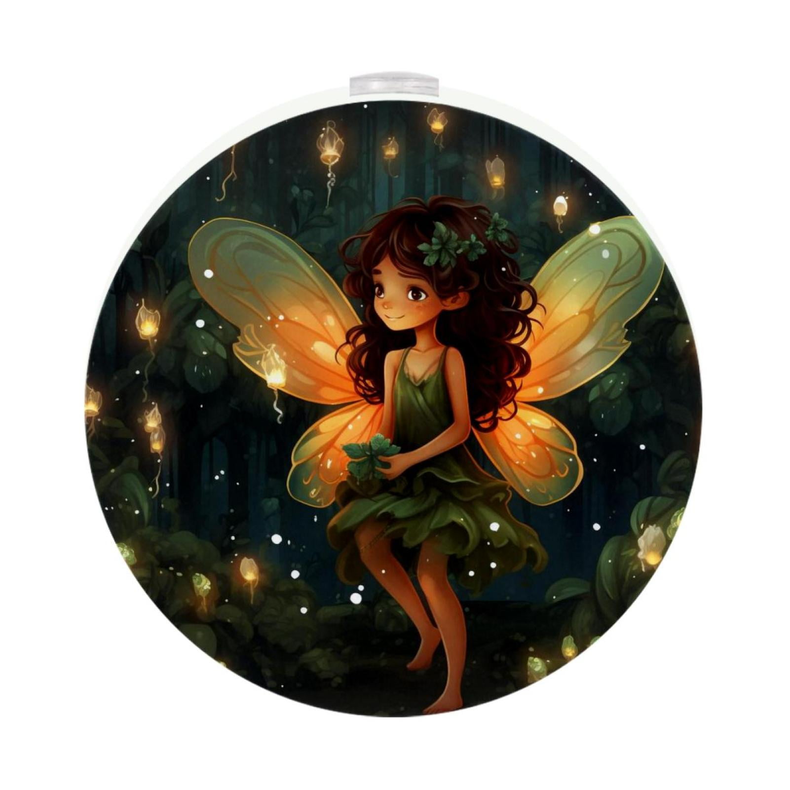 Firefly LED Round Night Light-2PCS, Energy Efficient Plug-in Bedroom ...