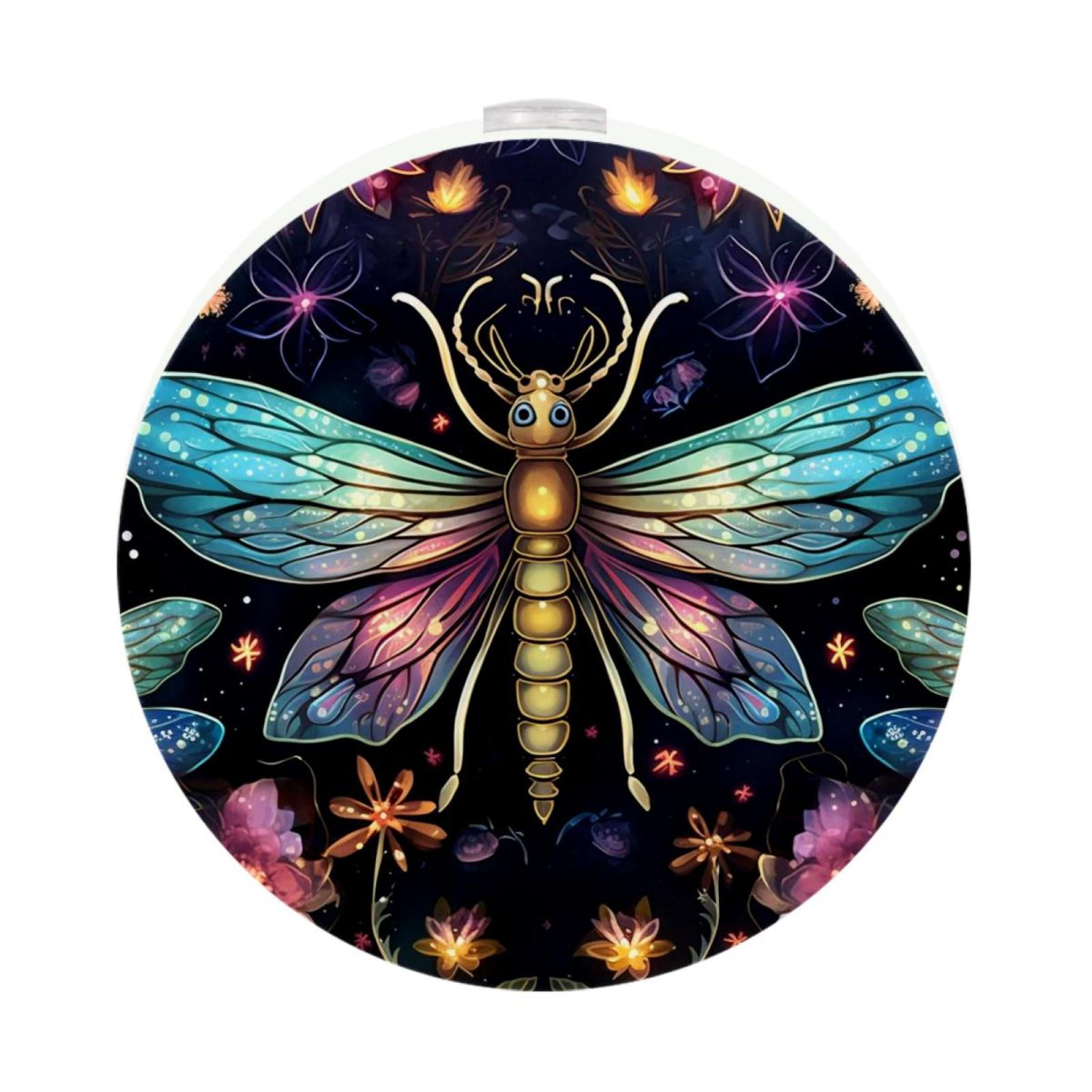 Firefly LED Round Night Light-2PCS, Energy Efficient Plug-in Bedroom ...