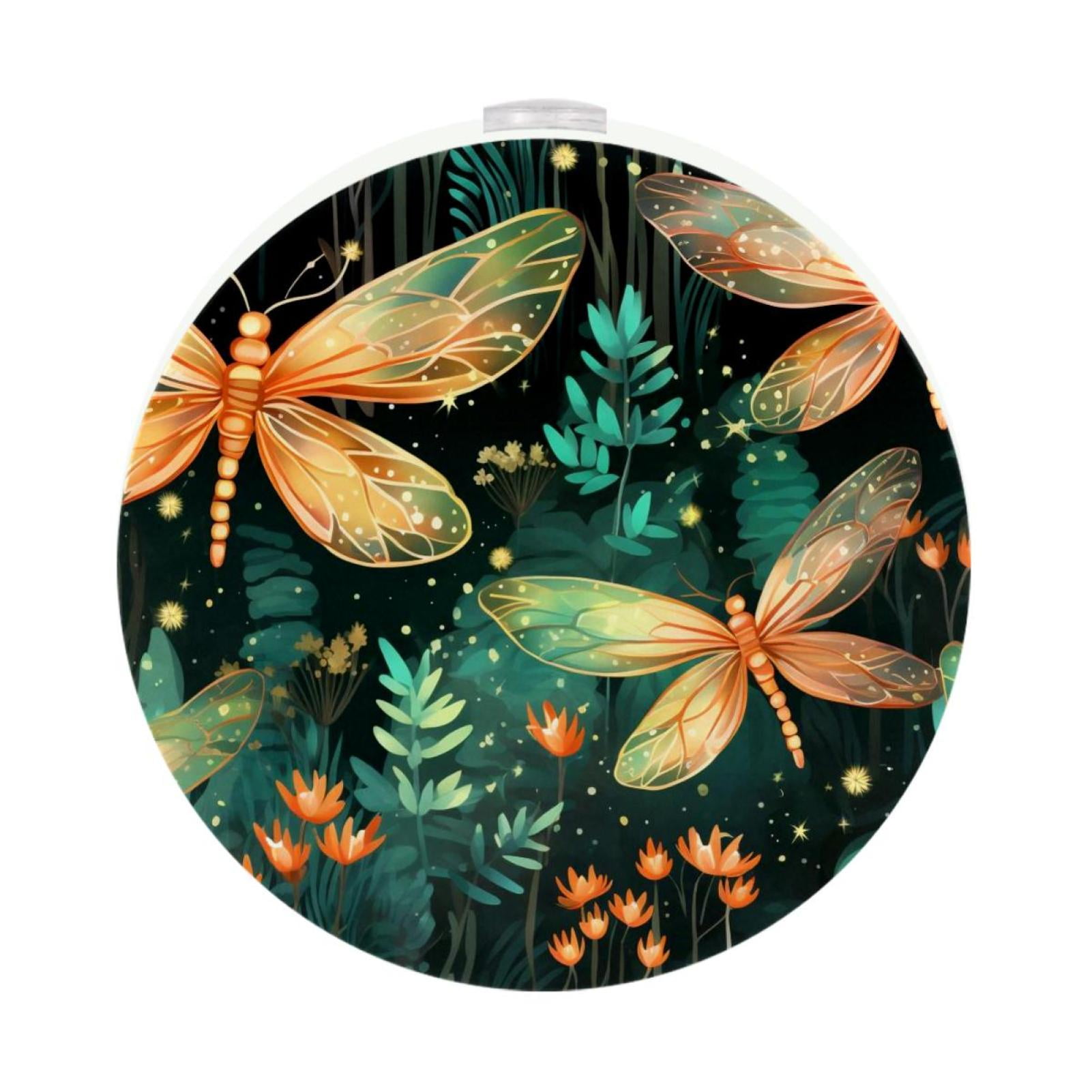 Firefly LED Round Night Light - 2PCS, Energy-Efficient Plug-in ...