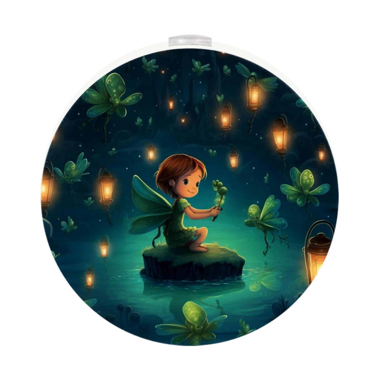 Firefly LED Round Night Light-2PCS | Energy-Efficient Plug-in ...