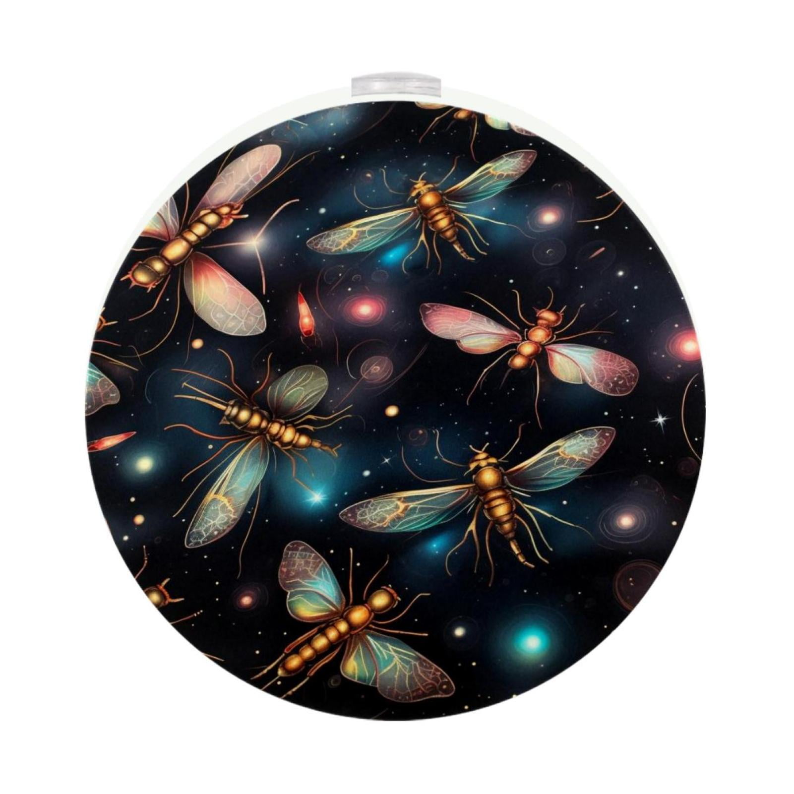 Firefly LED Round Night Light 2PCS - Motion Sensor Activated Soft Glow ...