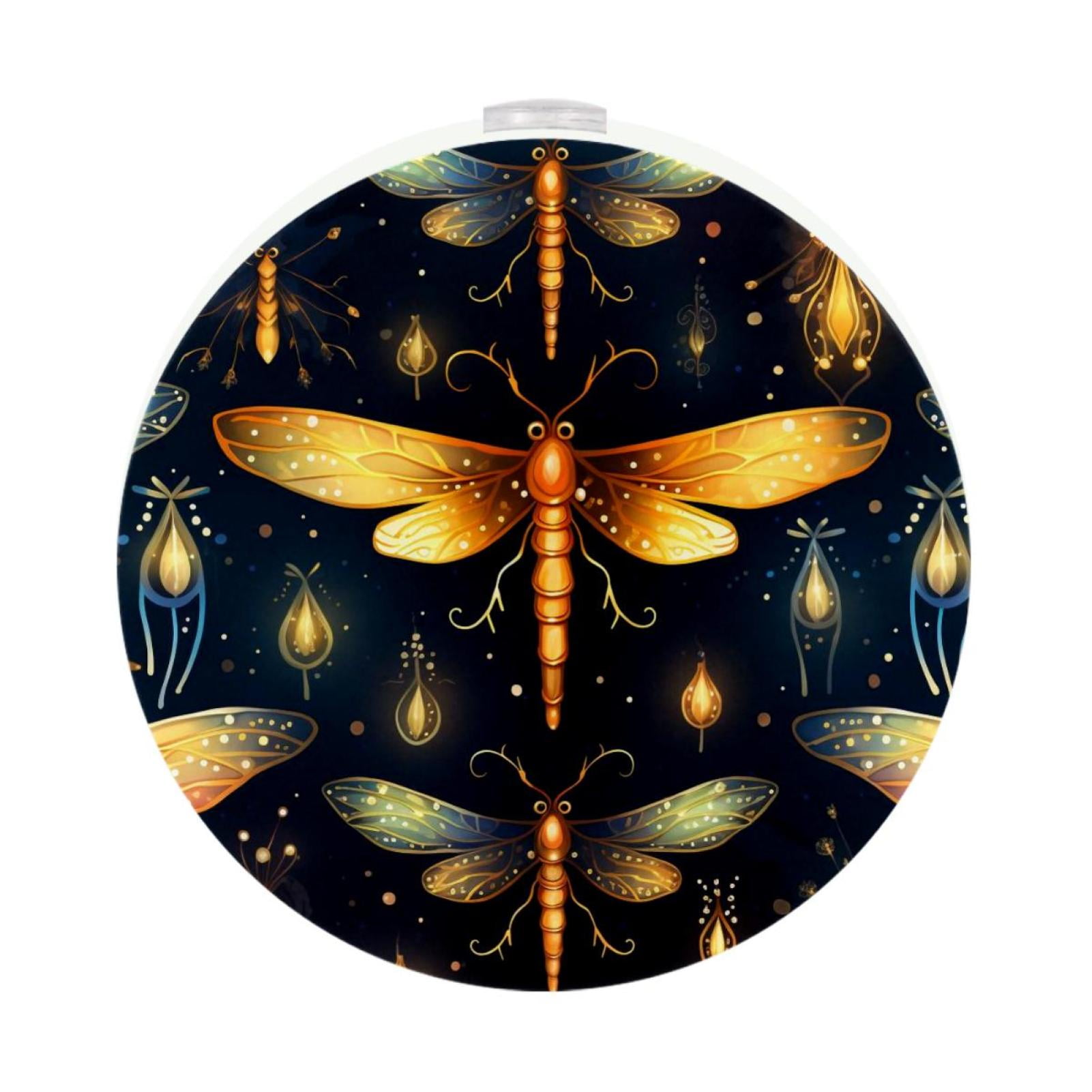 Firefly LED Round Night Light-2PCS, Motion Sensor Plug-in Wall Light ...