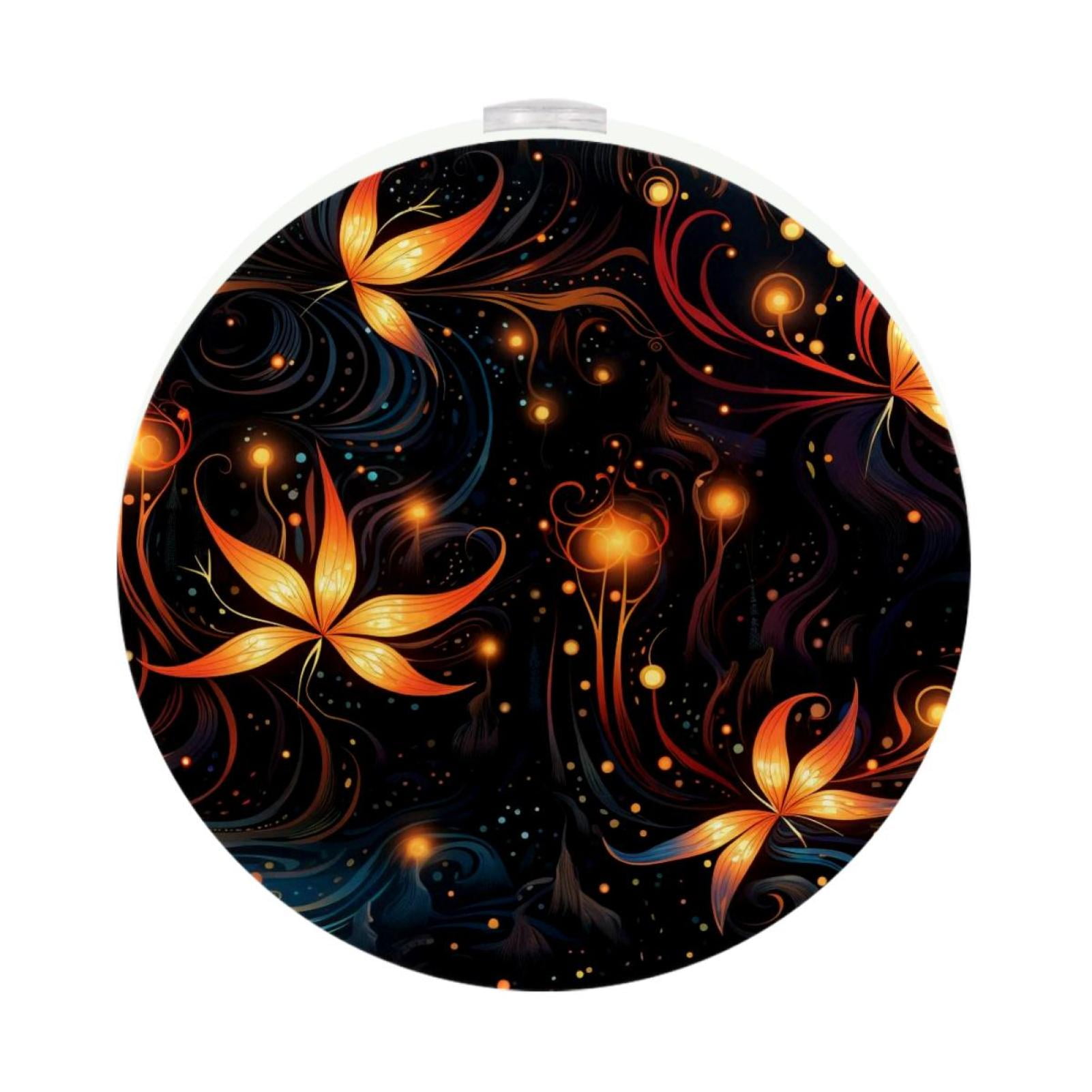 Firefly LED Round Night Light-2PCS, Plug-in Dusk-to-Dawn Auto Sensor ...