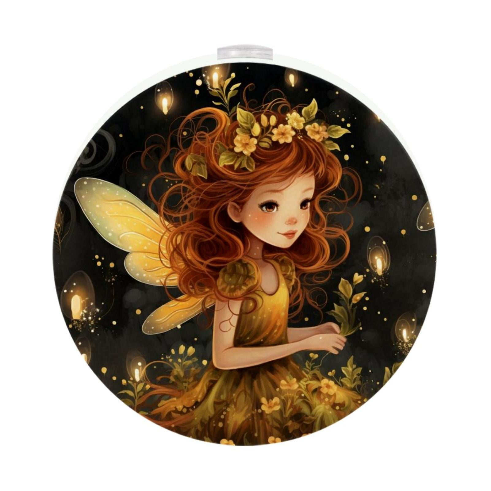 Firefly LED Round Night Light - 2PCS, Plug-in Dusk-to-Dawn Sensor ...