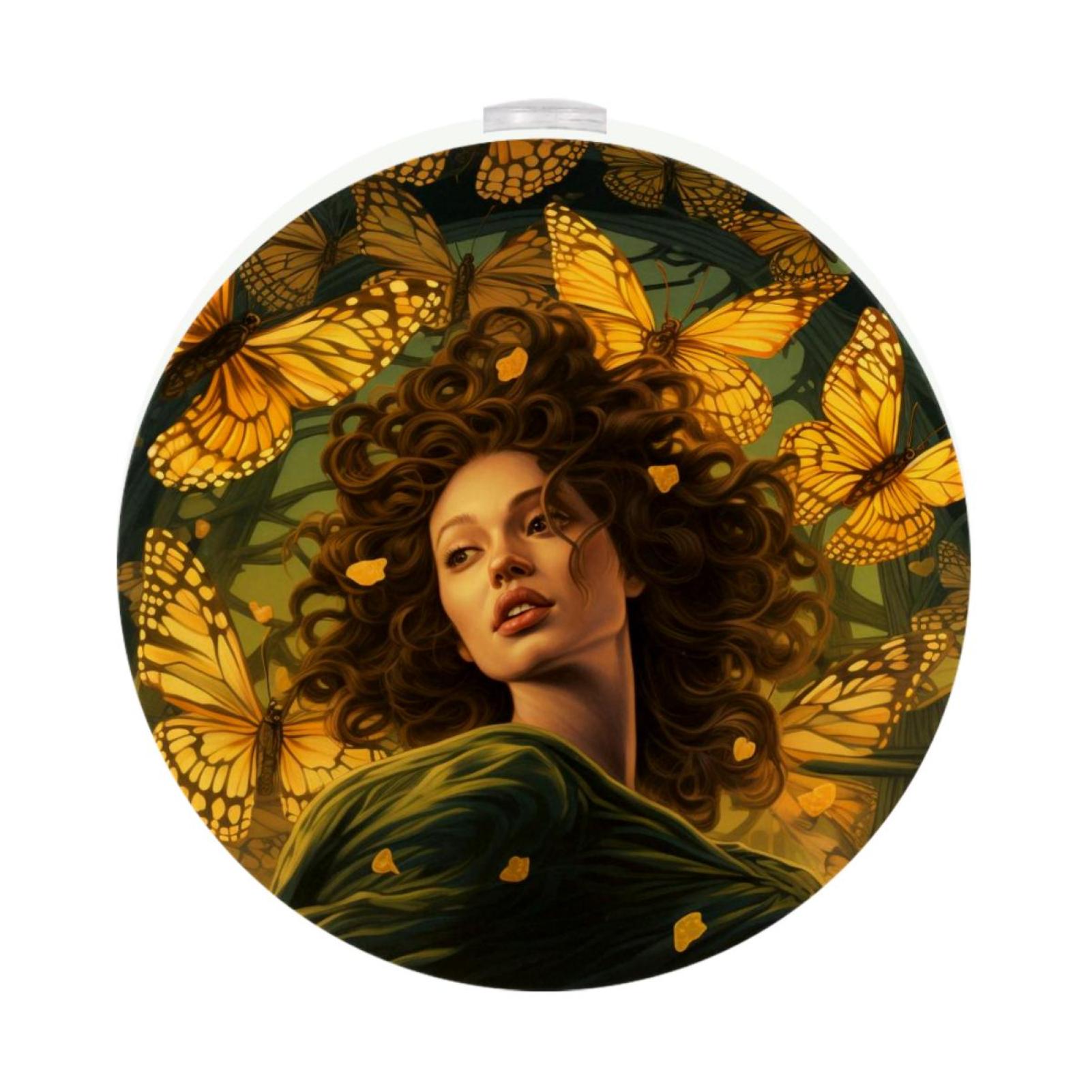 Firefly LED Round Night Light-2PCS - Plug-in Smart Sensor Nightlights ...