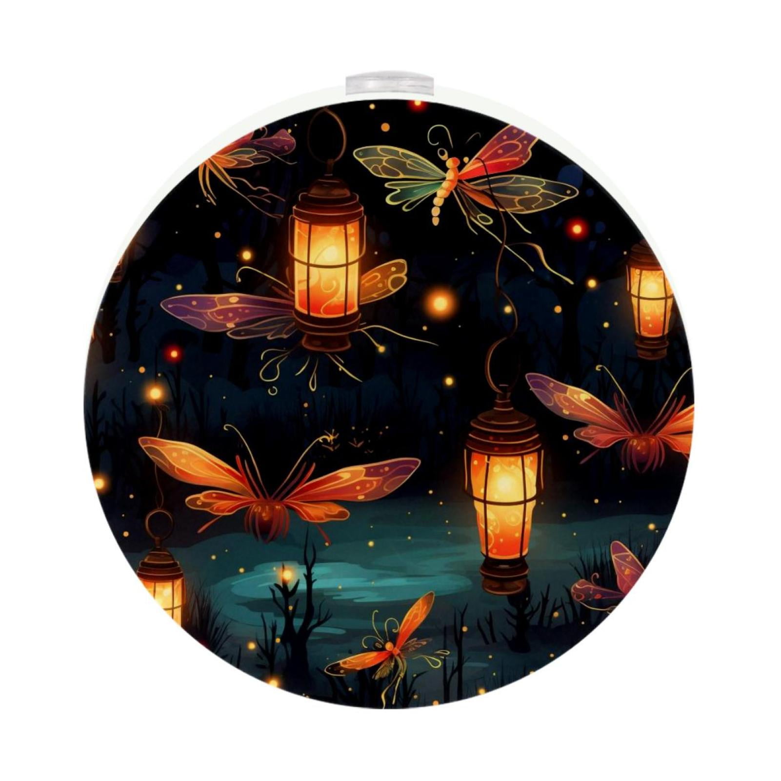Firefly LED Round Night Light-2PCS Ultra Bright Candle Battery Powered ...