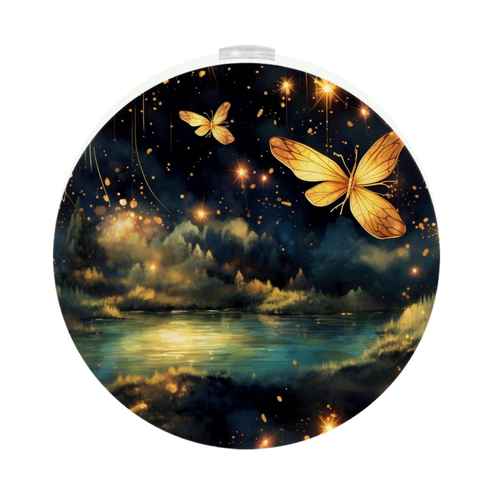 Firefly LED Round Night Light-2pcs: Energy-efficient, Environmentally ...