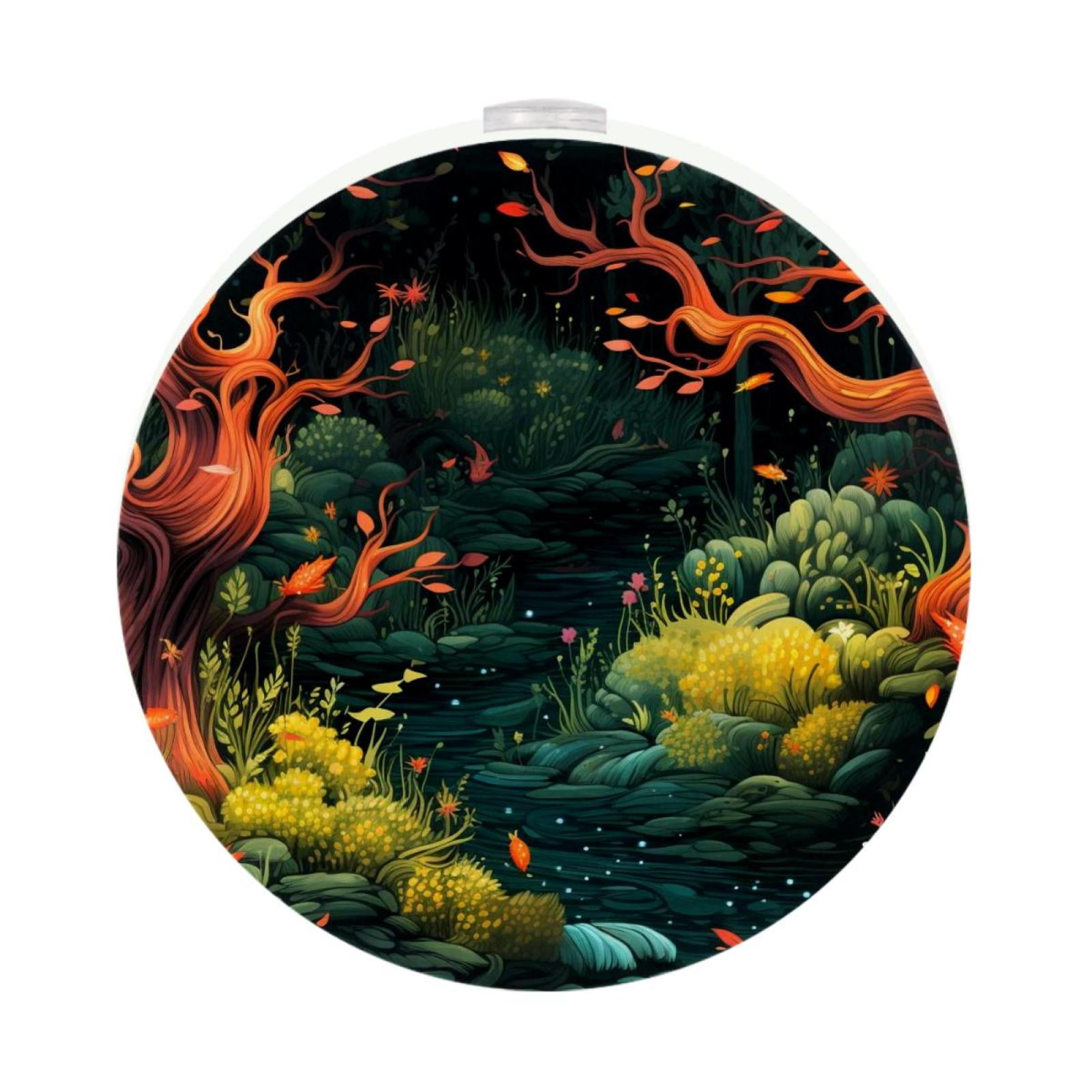 Firefly LED Round Night Light- Set of 2, Portable Rechargeable Mini ...