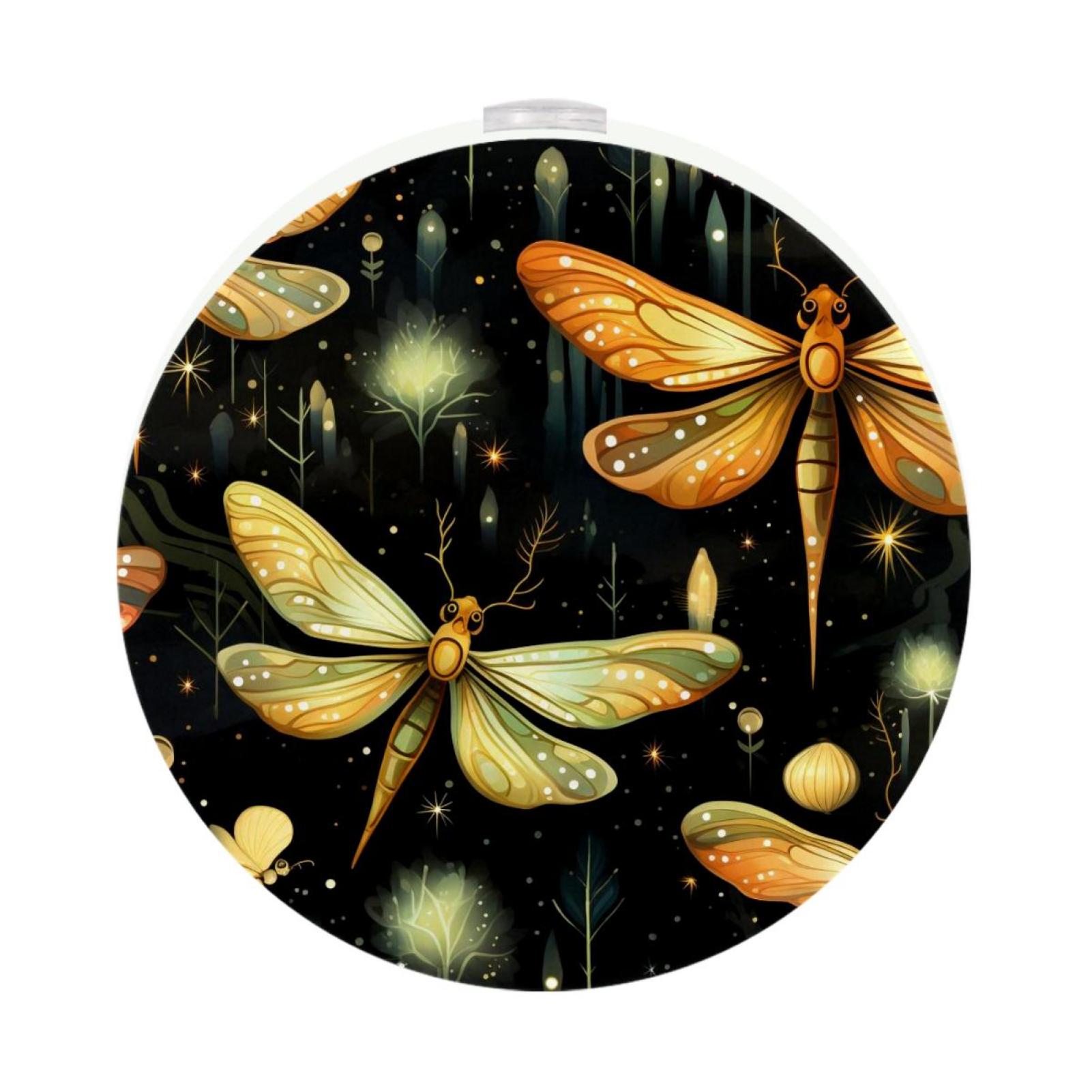 Firefly LED Round Night Light- Set of 2, Portable Rechargeable Mini ...