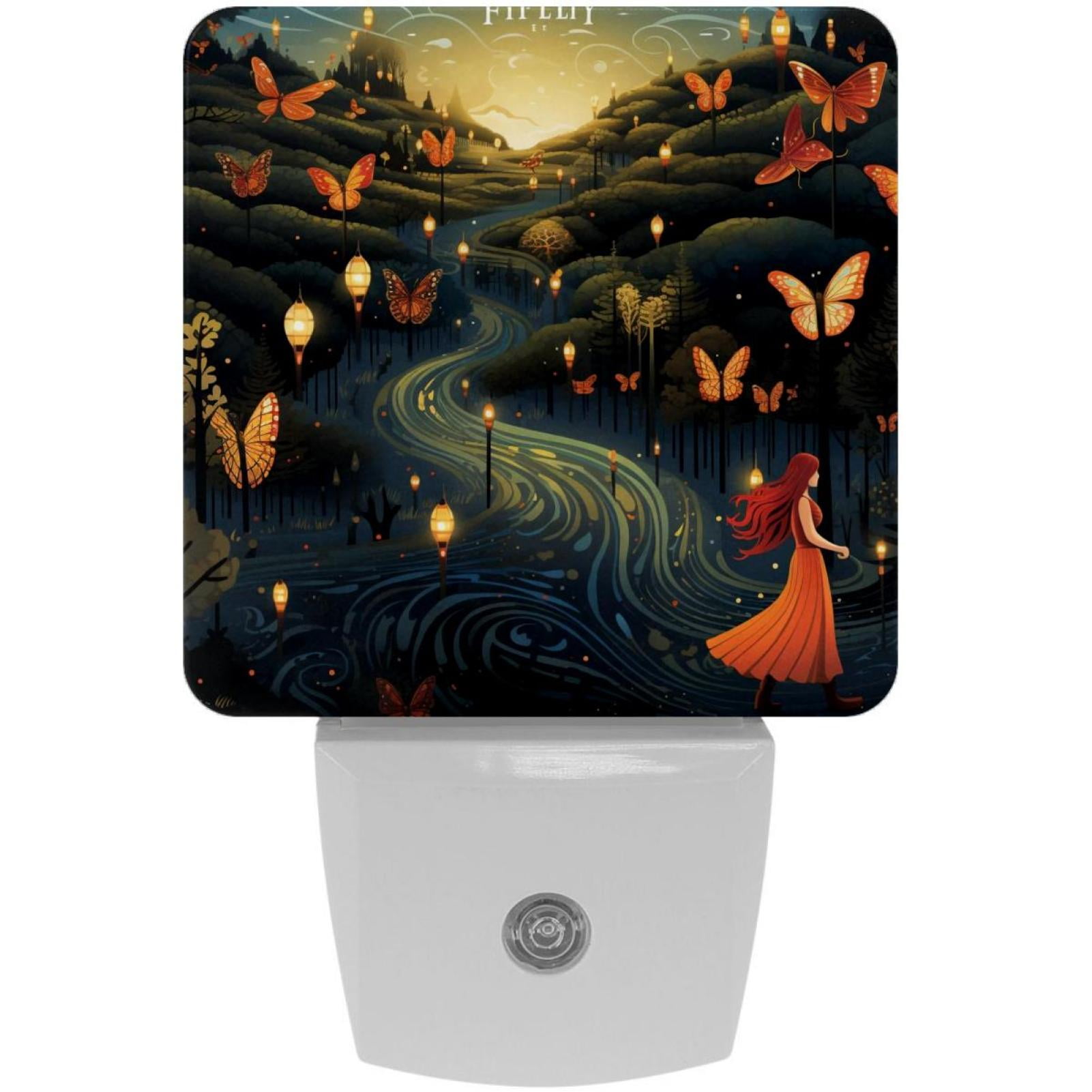 Firefly LED Square Night Light - Soft Glow Plug-in Lamp with Dusk to ...