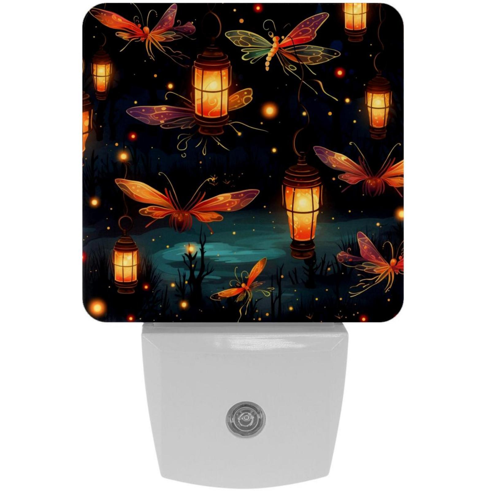 Firefly LED Square Night Light - Soft Glow Plug-in Lamp with Dusk to ...