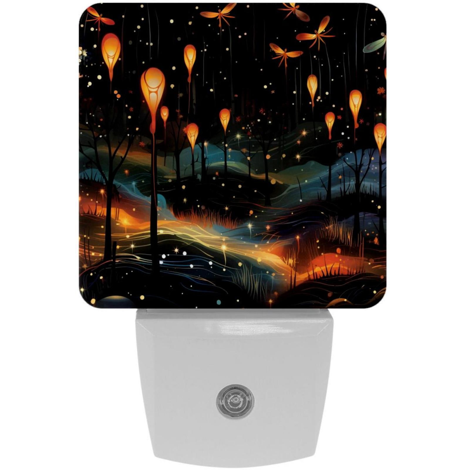 Firefly LED Square Night Lights for Bedroom and Living Room, Decorative ...