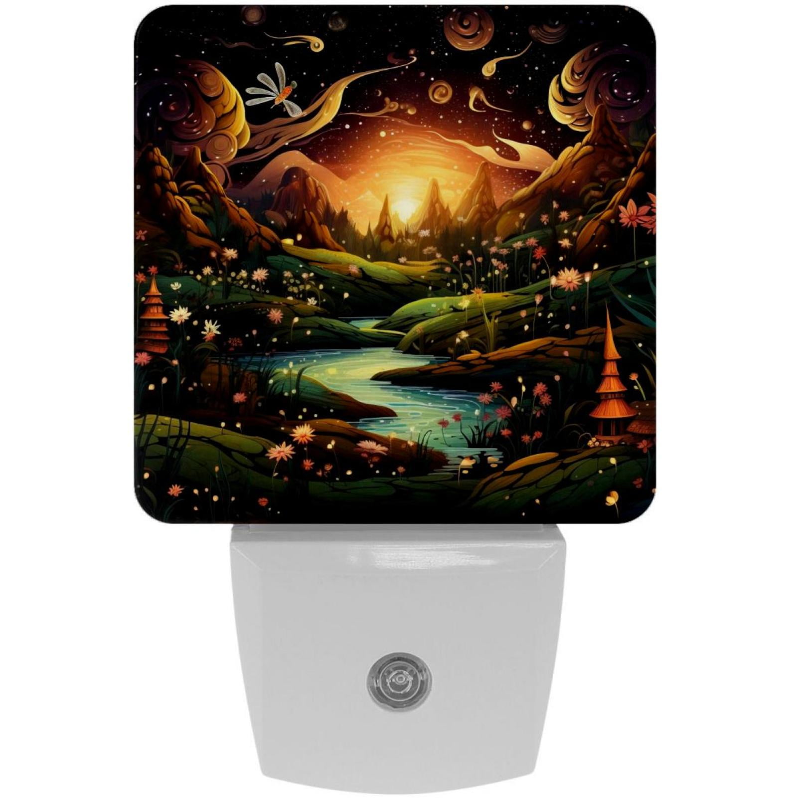 Firefly LED Square Night Lights for Bedroom and Living Room, Decorative ...