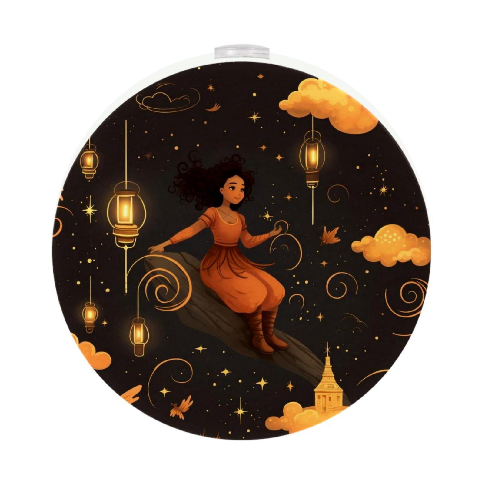 Firefly Led Round Night Light-2pcs, Gentle Glow Plug in Wall Lamp for ...