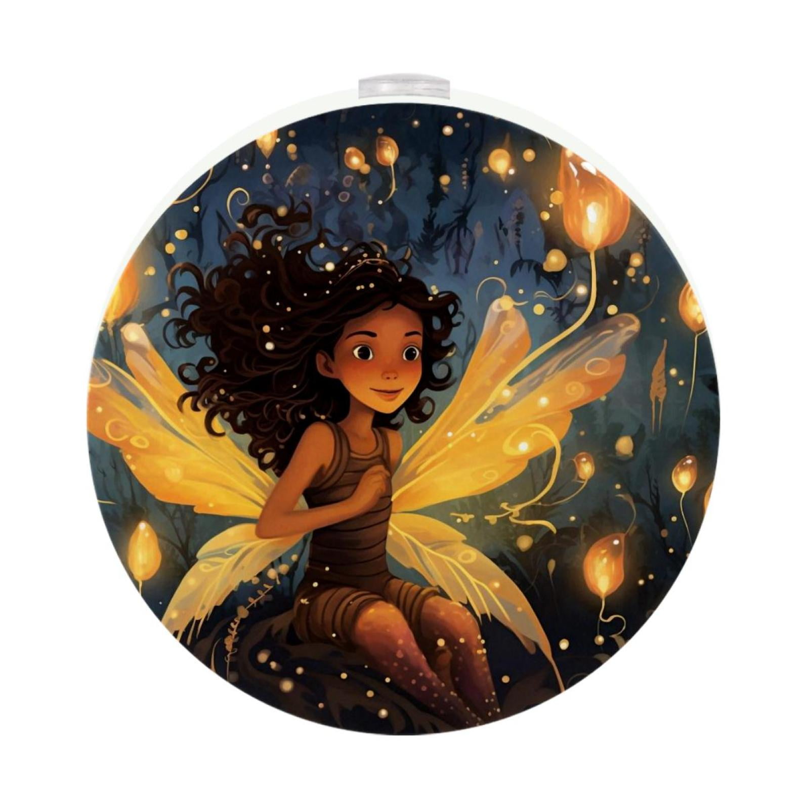 Firefly Led Round Night Light-2pcs, Gentle Glow Plug in Wall Lamp for ...