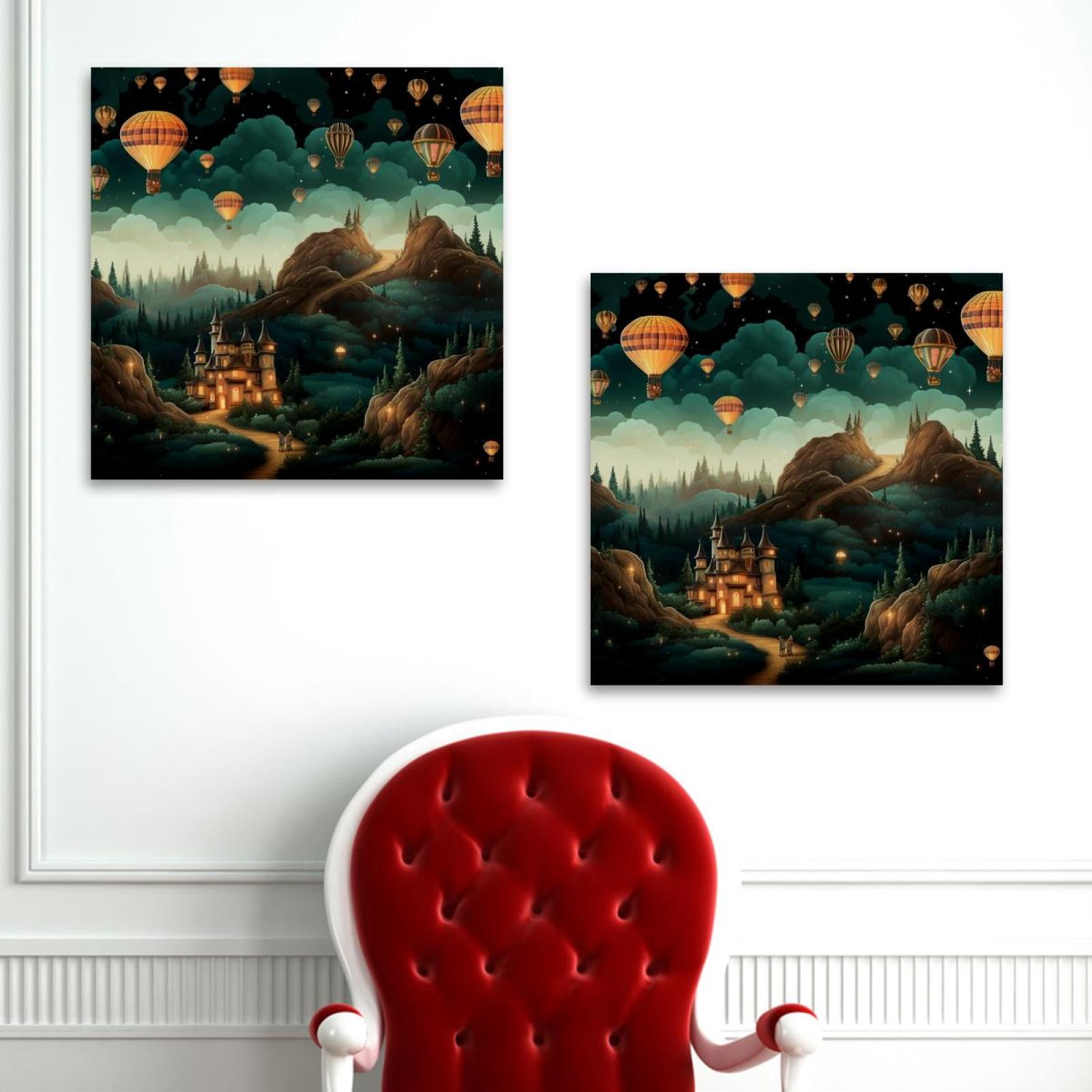 Firefly Pattern 2PC Canvas Wall Art Paintings for Living Room Canvas ...