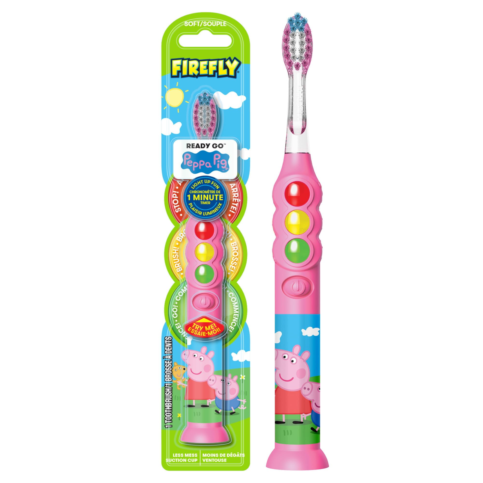 Firefly Ready Go Brush Peppa Pig Light up Timer Toothbrush (Pack of 2 ...